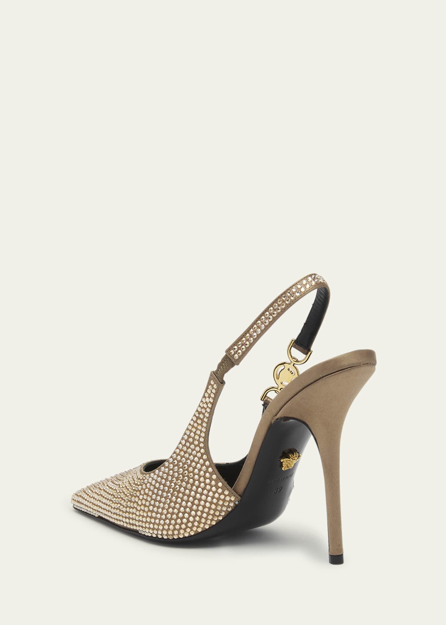 Versace Crystal Stiletto Slingback Pumps - Bergdorf Goodman