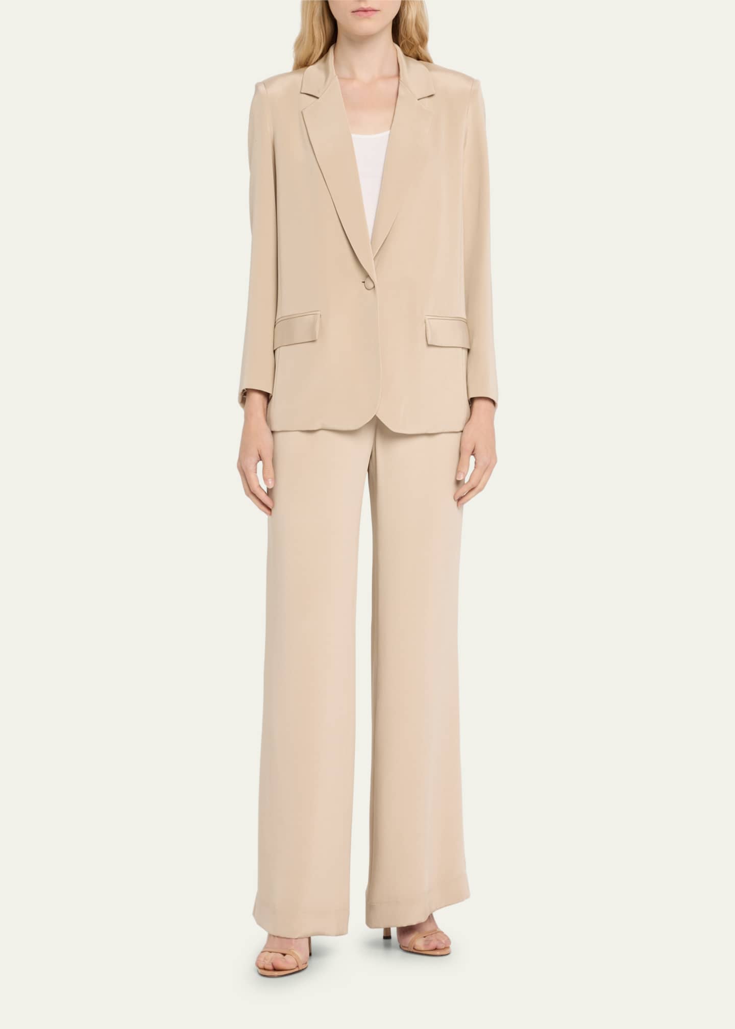Libertine Fawn Long Silk Blazer Jacket - Bergdorf Goodman
