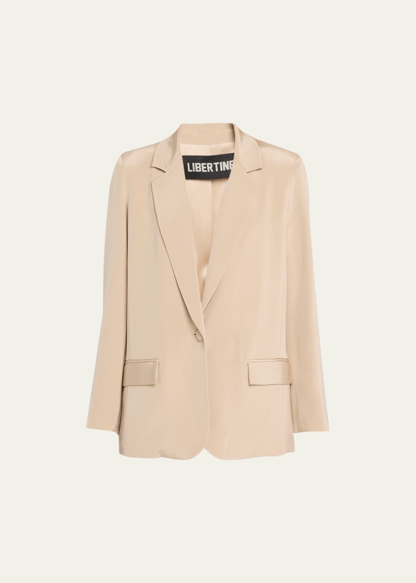 Libertine Fawn Long Silk Blazer Jacket - Bergdorf Goodman