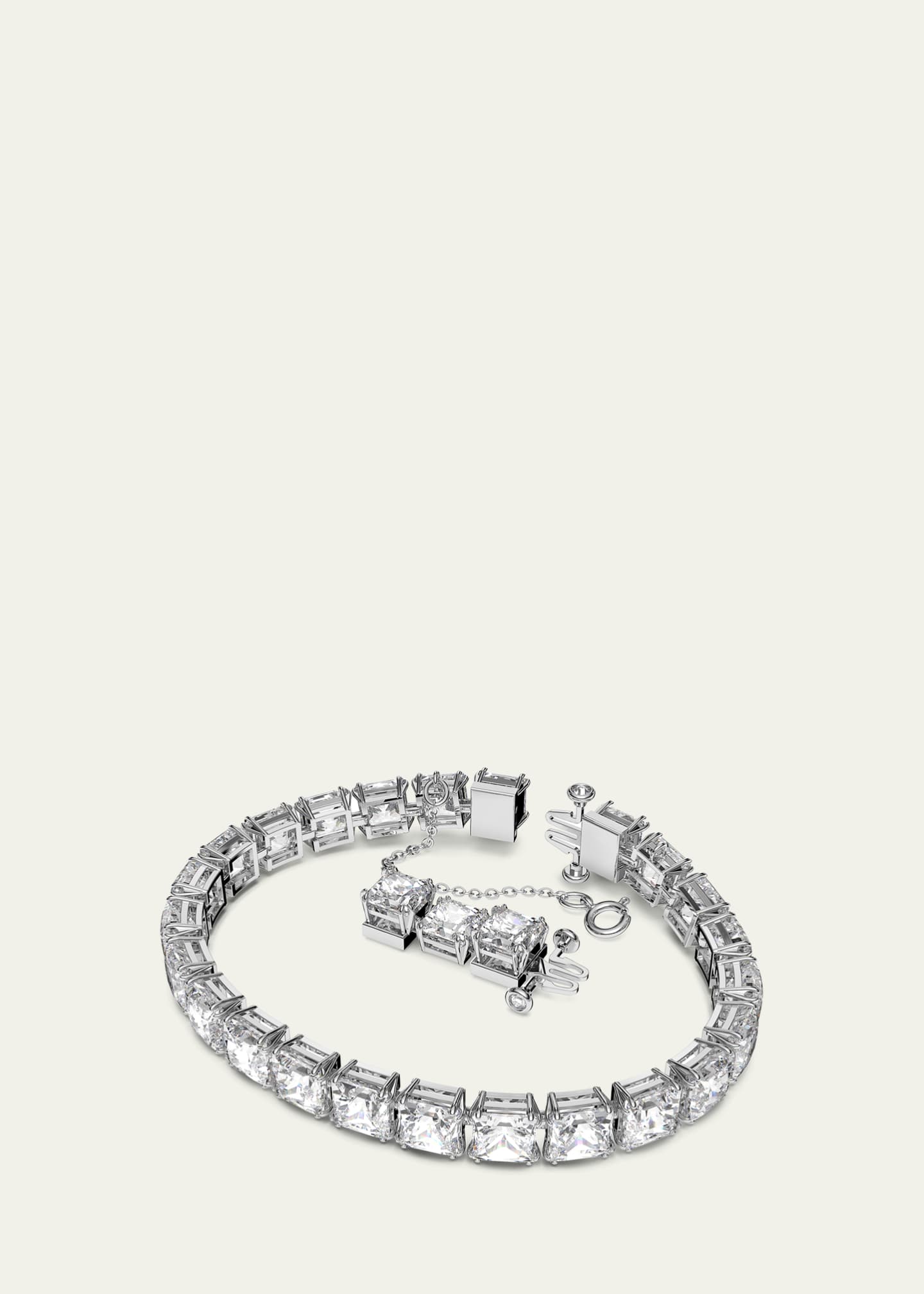 SWAROVSKI Millenia Rhodium-Plated Square-Cut Crystal Bracelet - Bergdorf Goodman