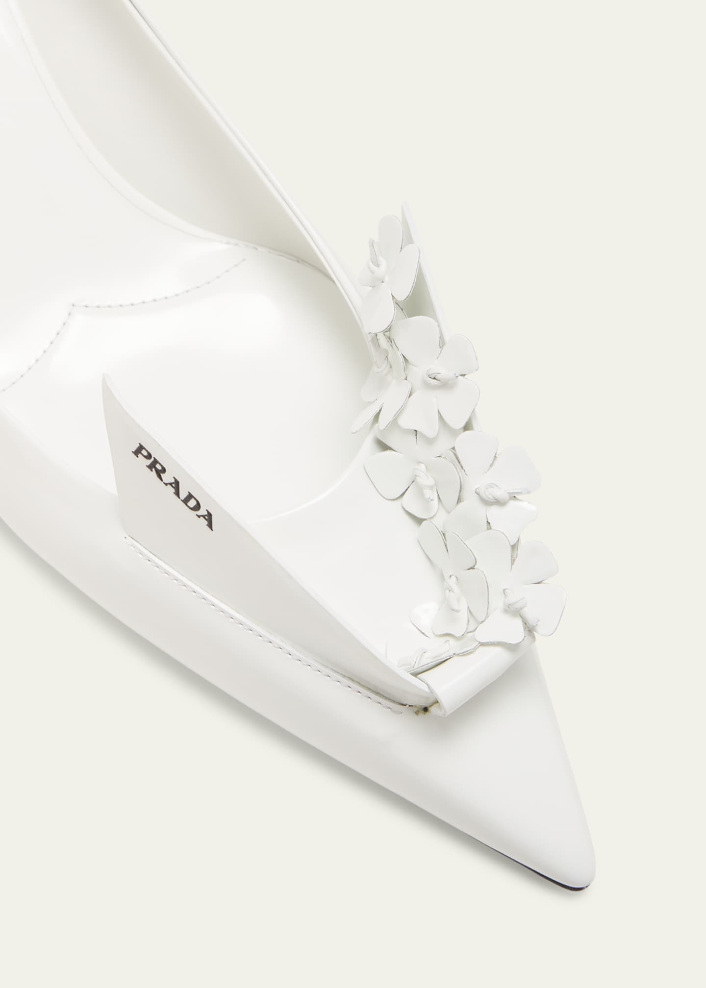 Prada Bouquet Leather Kitten-Heel Pumps - Bergdorf Goodman