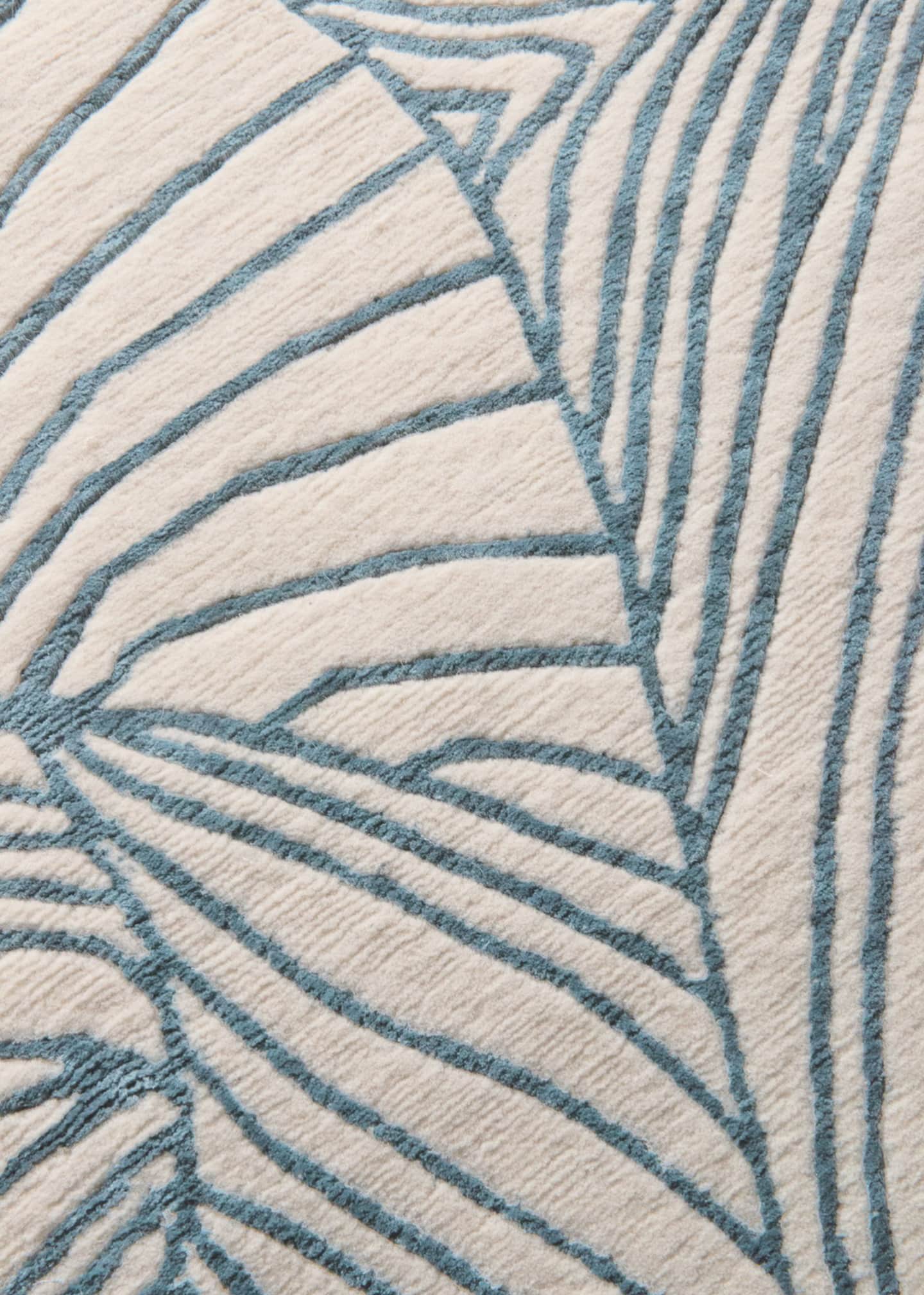 The Rug Company x Adam Hunter Waves Blue Hand-Knotted Rug, 9' x 12 ...