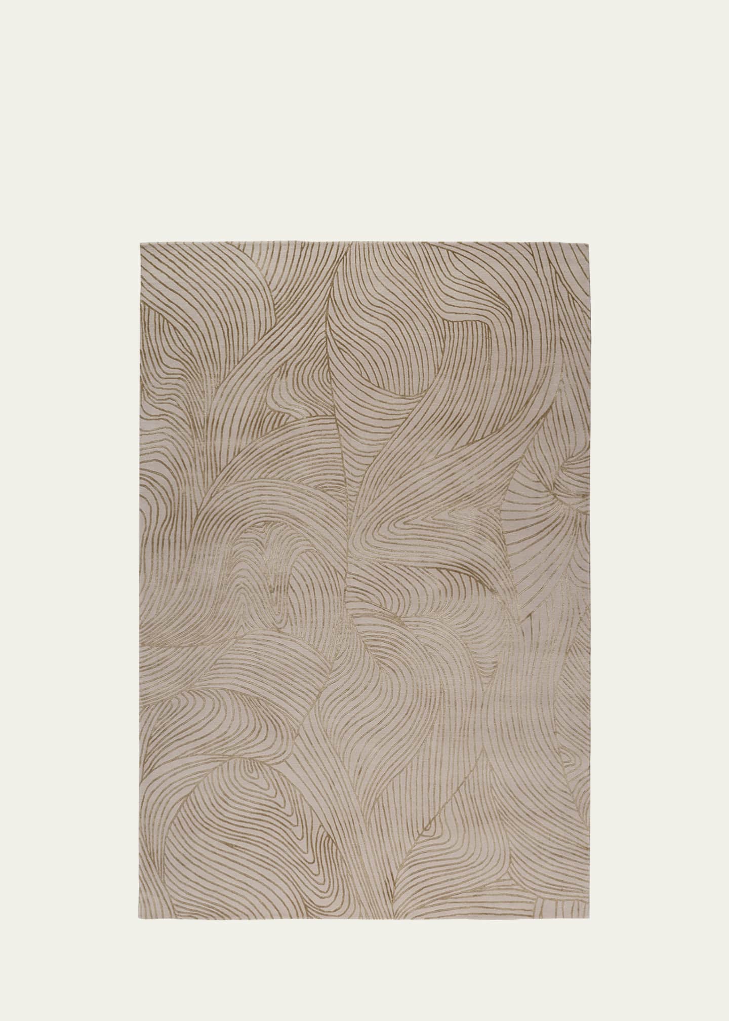 The Rug Company x Adam Hunter Waves Honey Hand-Knotted Rug, 8' x 10 ...