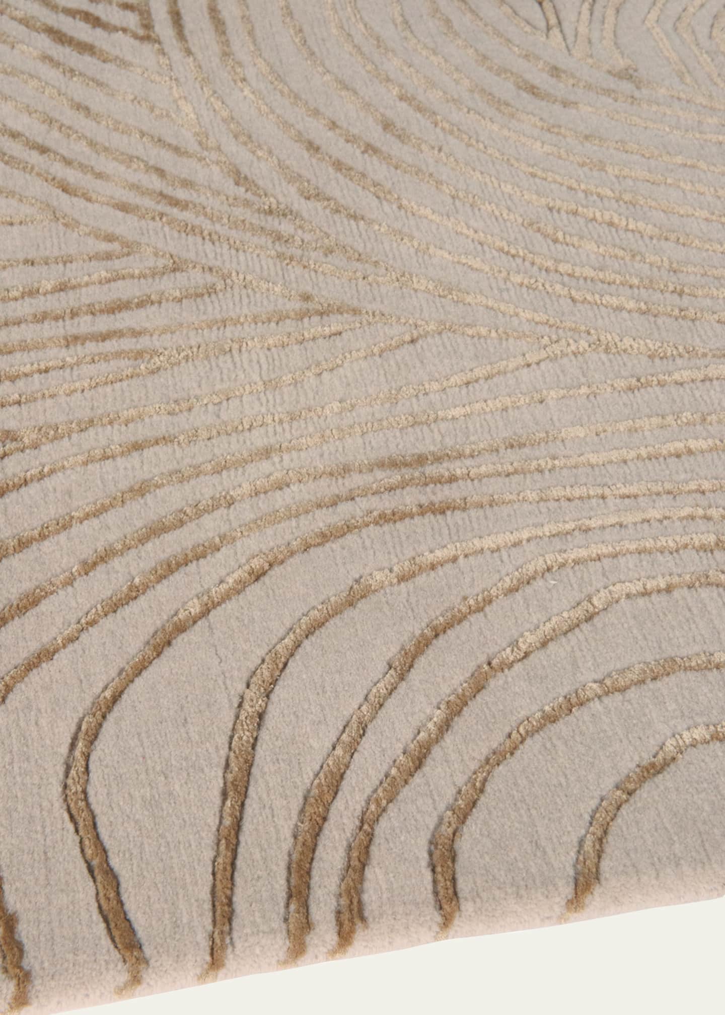 The Rug Company x Adam Hunter Waves Honey Hand-Knotted Rug, 9' x 12 ...