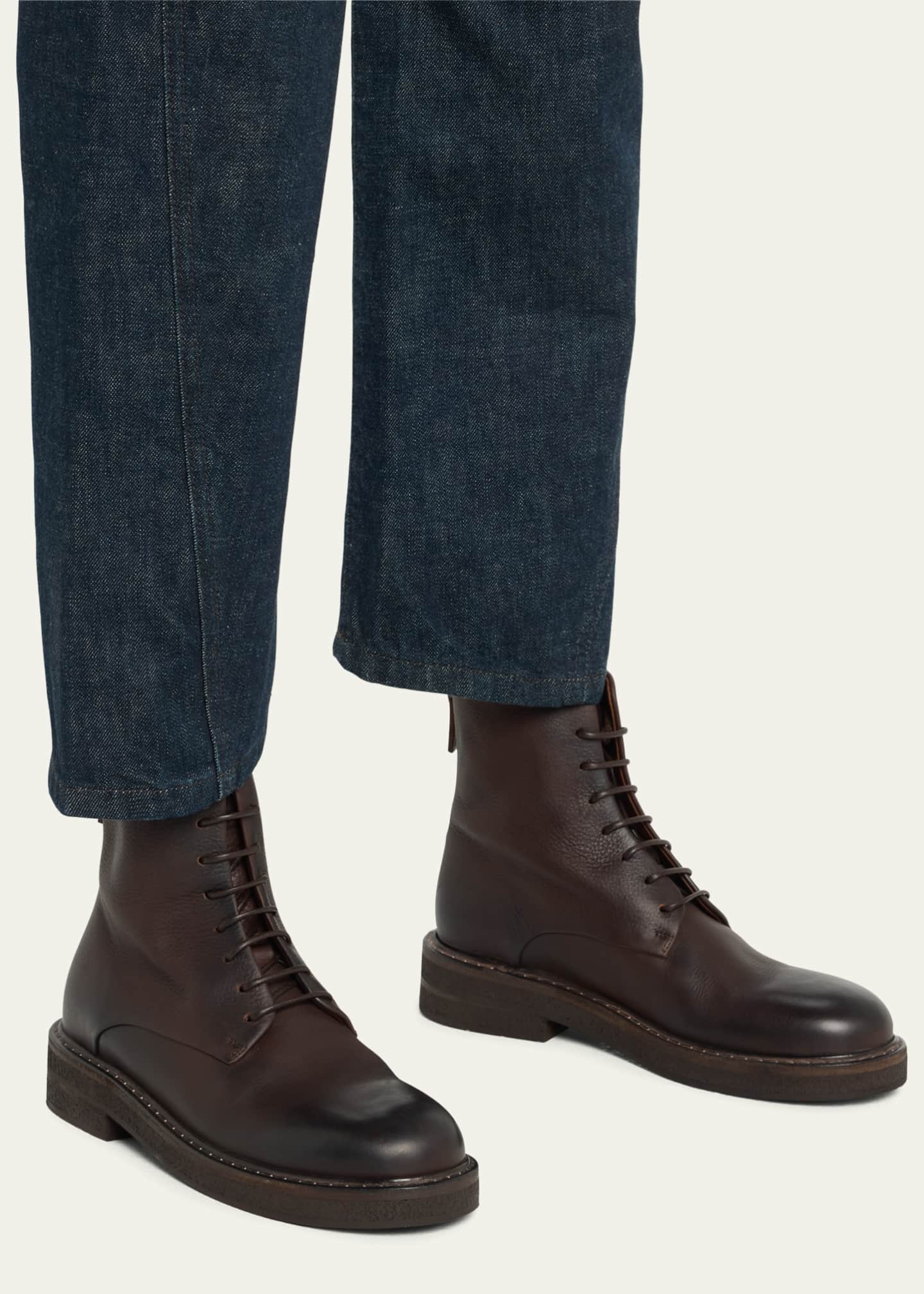 Marsell Parrucca Leather Lace-Up Boots - Bergdorf Goodman