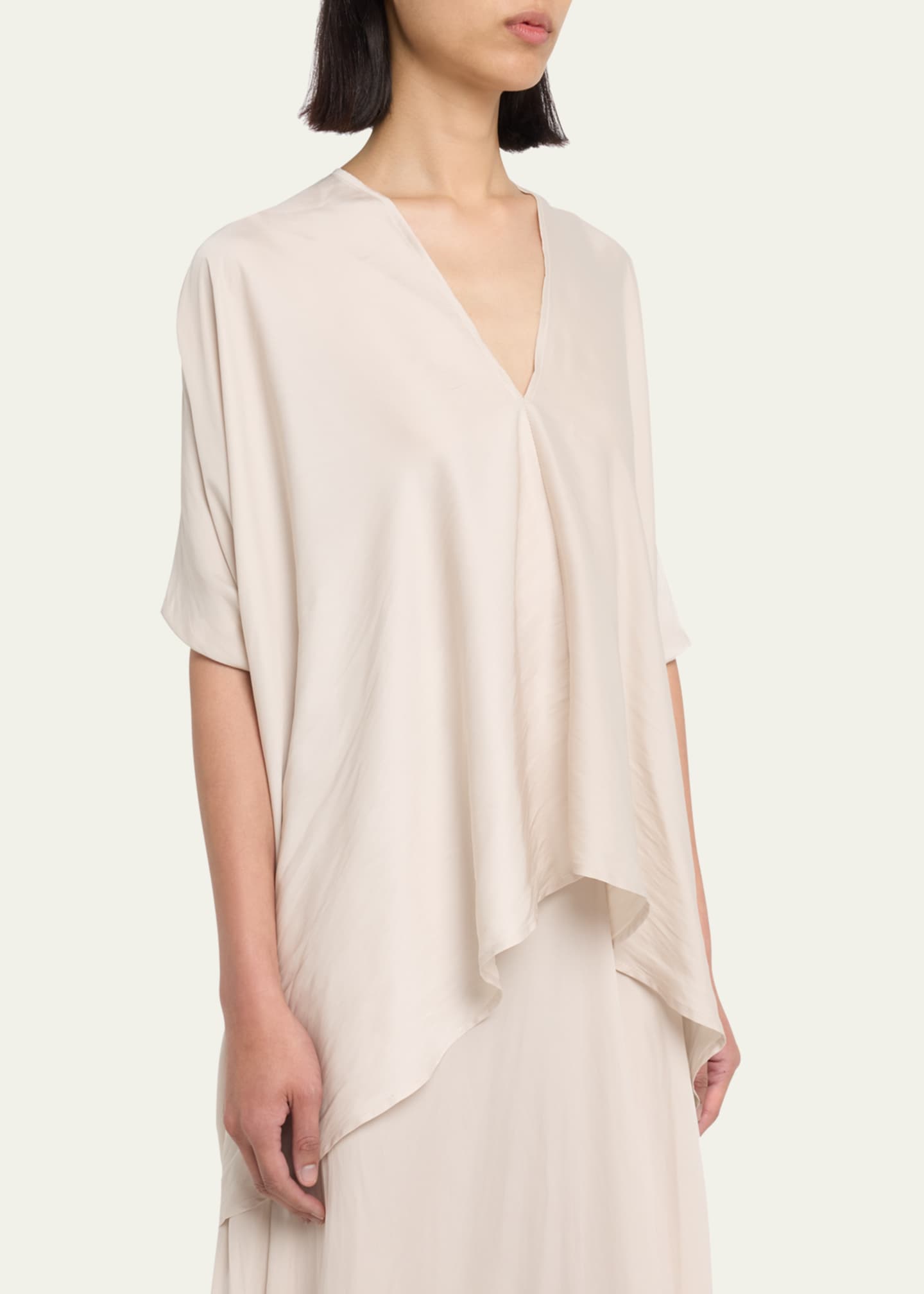 Zero + Maria Cornejo Lena Draped V-Neck Top - Bergdorf Goodman