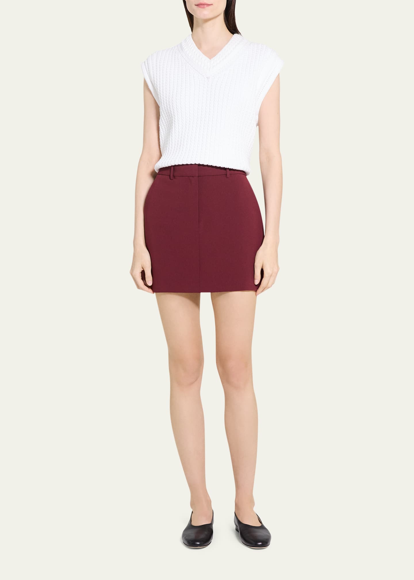 Theory Mini Trouser Skirt - Bergdorf Goodman