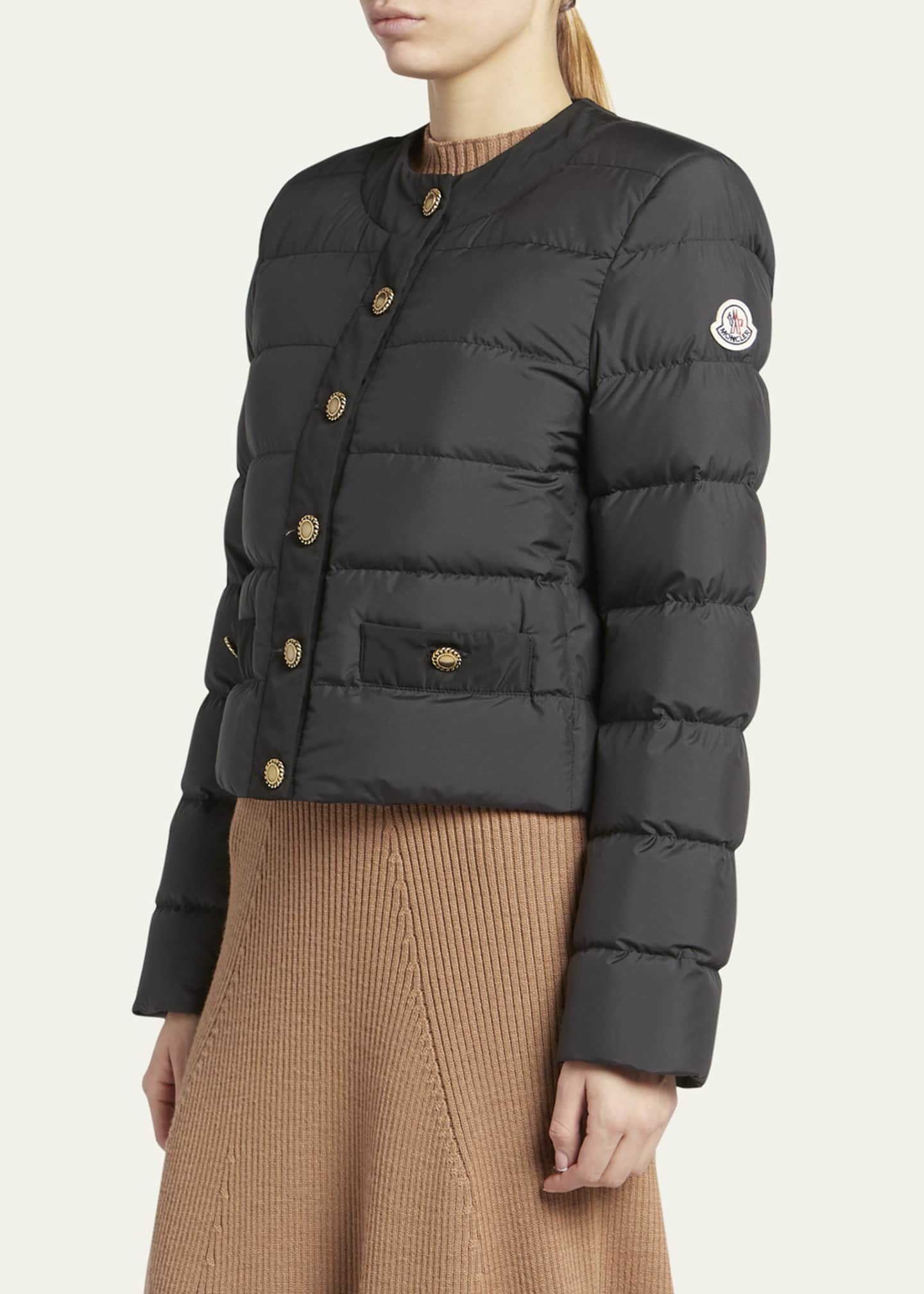 Moncler Salouen Button-Front Quilted Jacket - Bergdorf Goodman