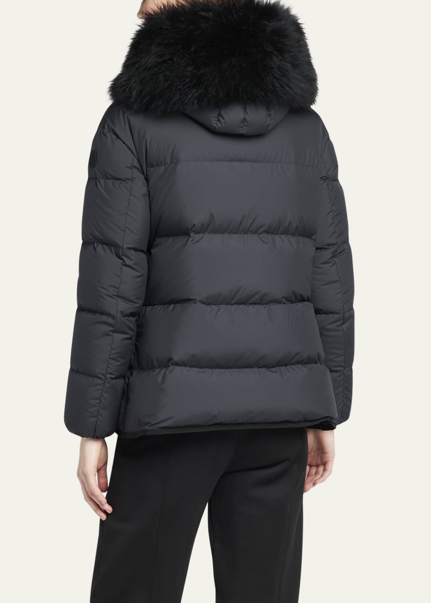 Moncler Locustelle Short Parka with Removable Cashmere Trim - Bergdorf ...