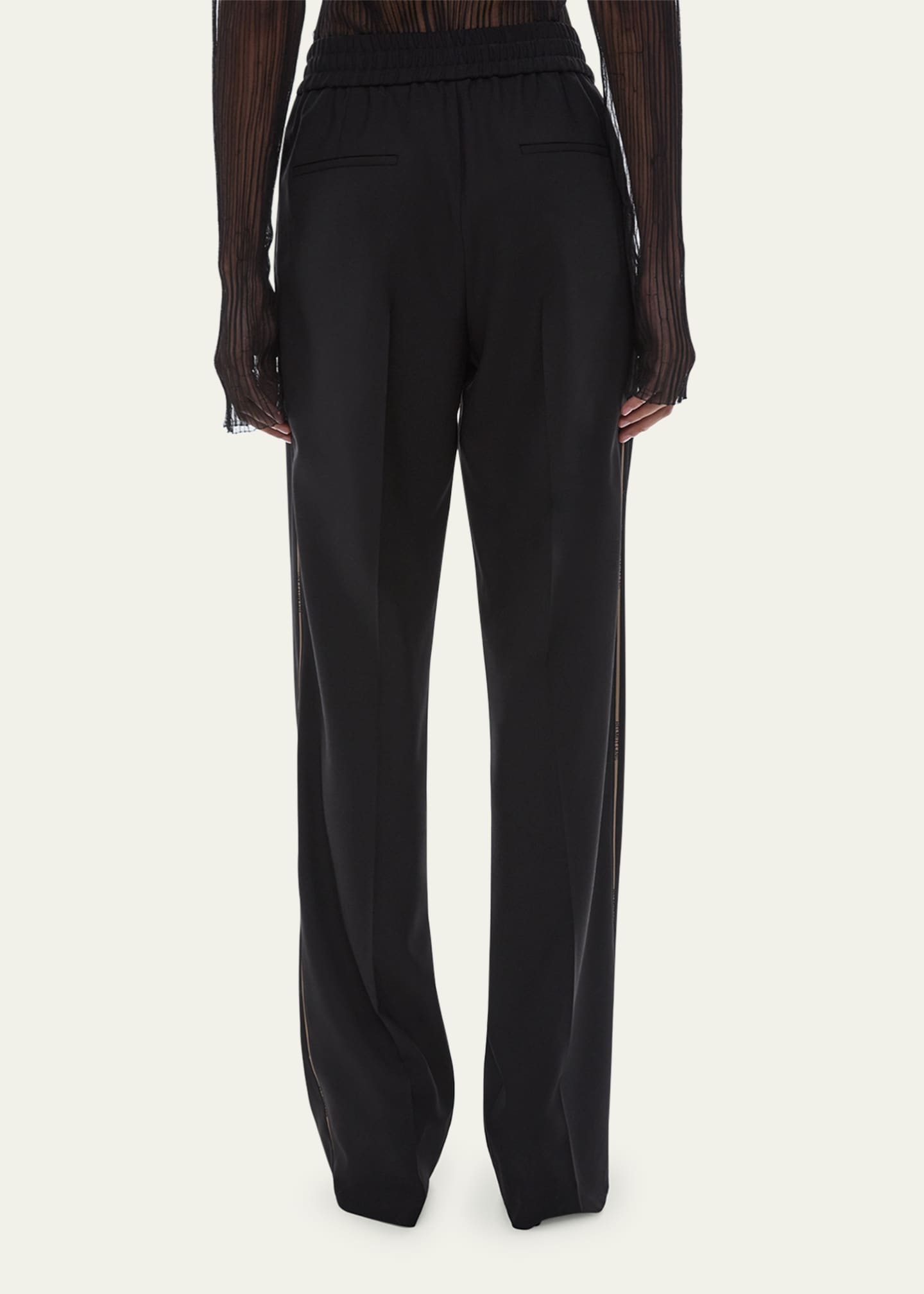 Helmut Lang Pull-On Logo Tape Pants - Bergdorf Goodman