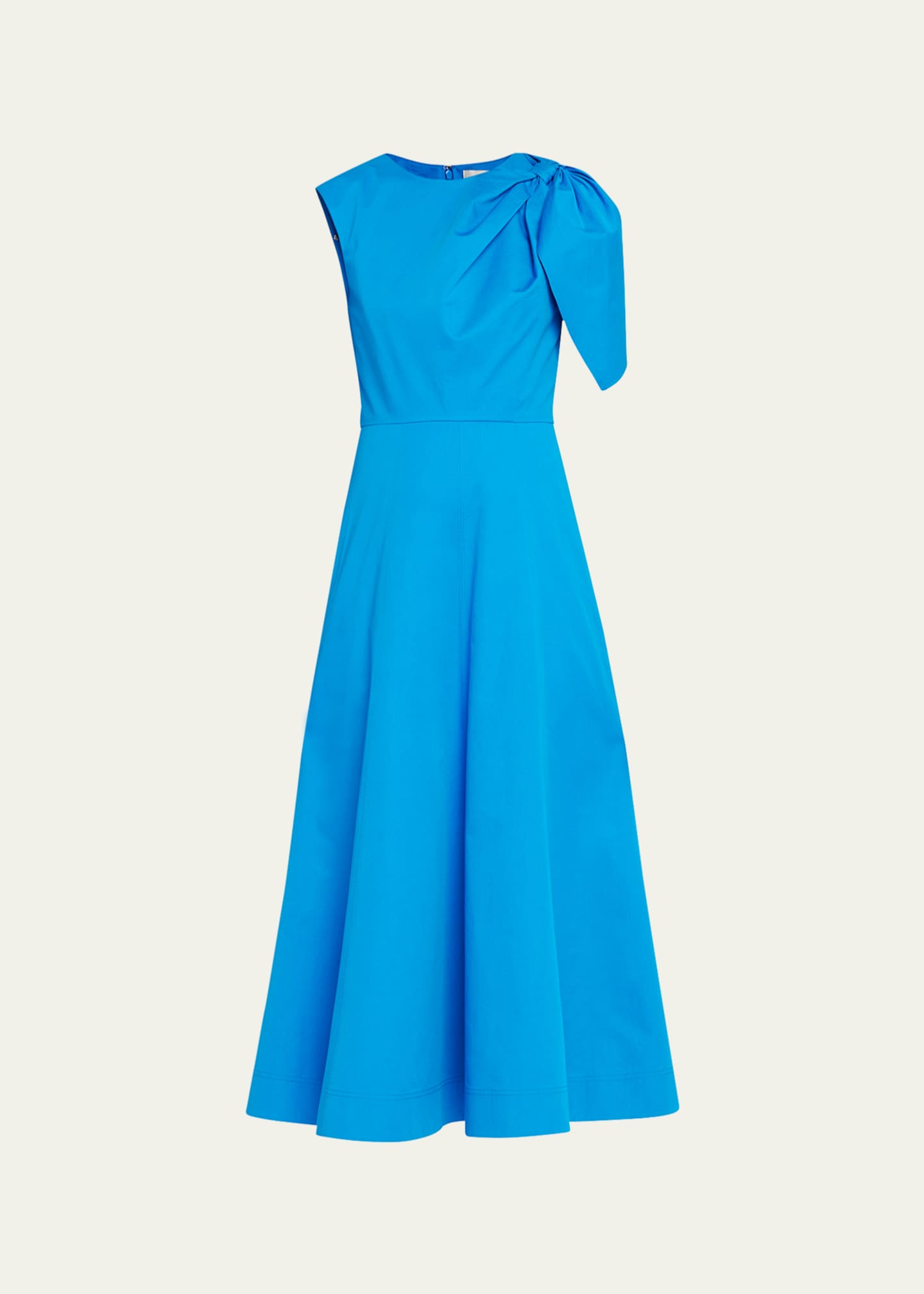 Roland Mouret Sleeveless Midi Aline Dress With Bow On Shoulder ...