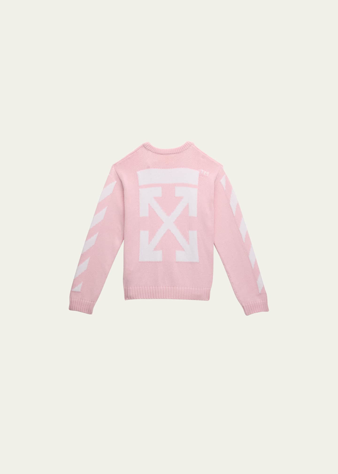 Off-White Girl's Embroidered Classic Arrow Tab Sweater, Size 4-12 ...