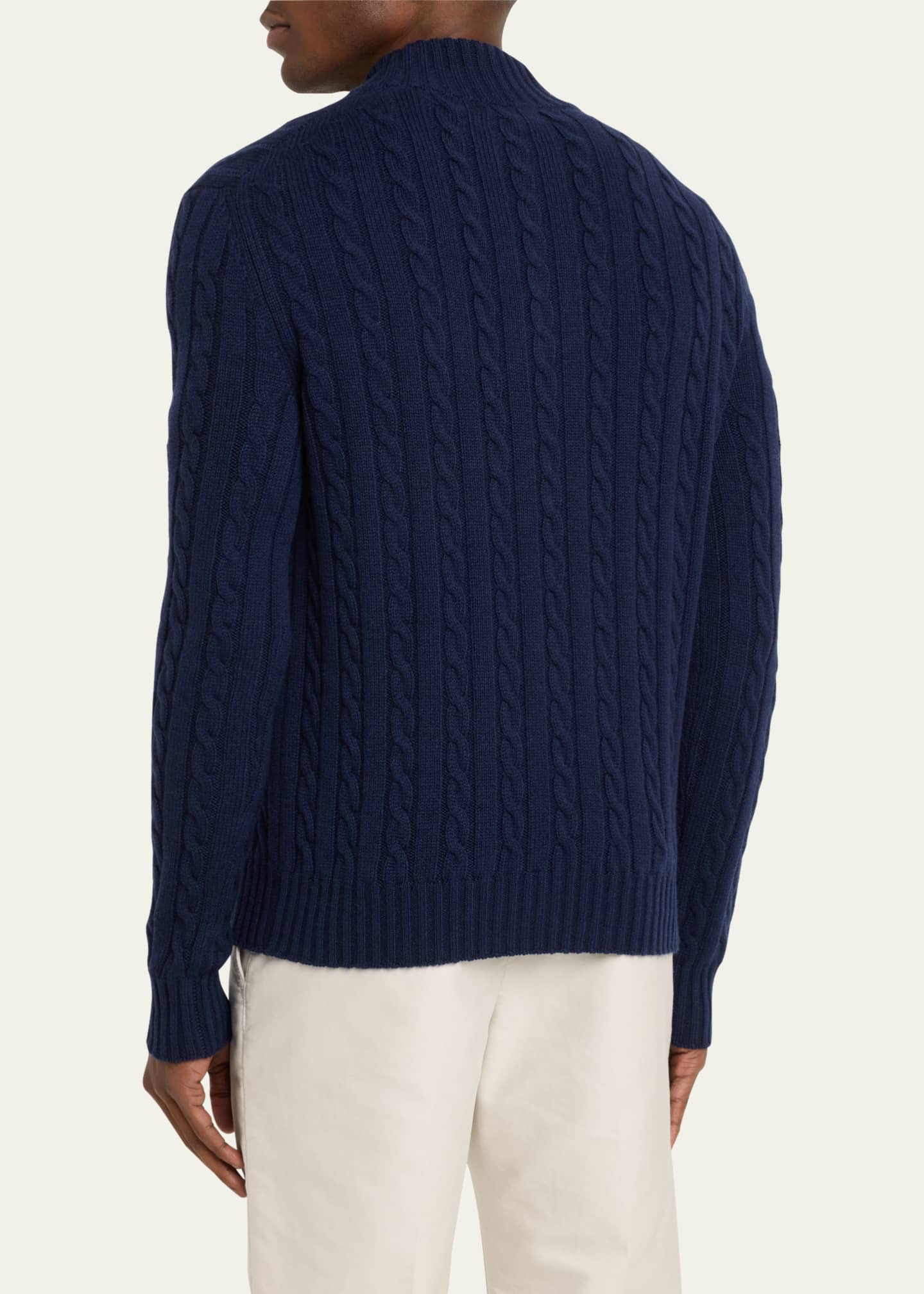 Bergdorf Goodman Mens Cashmere Cable Knit Pullover Sweater Bergdorf