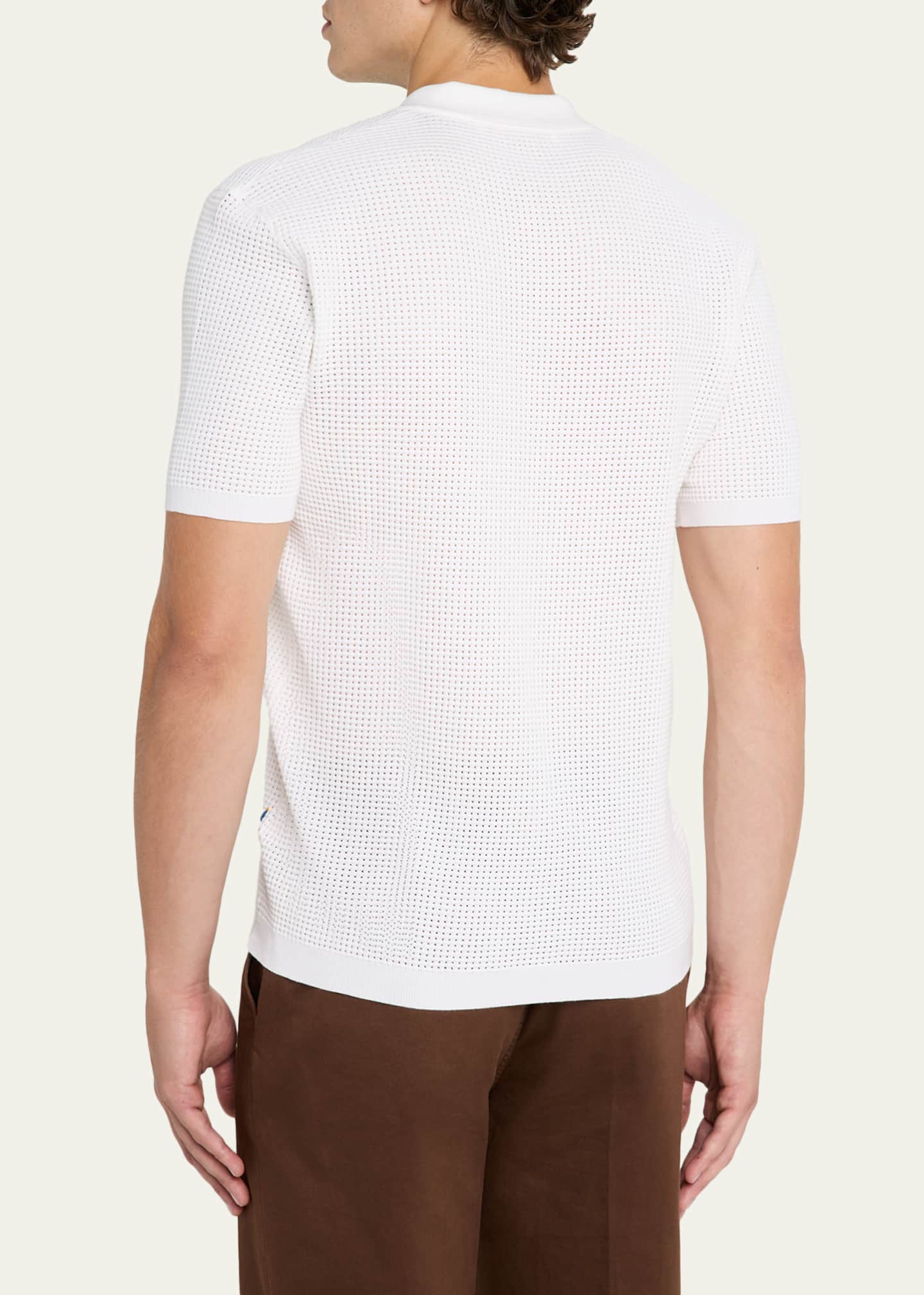 Orlebar Brown Men's Roddy Mesh Stitch Polo Shirt - Bergdorf Goodman