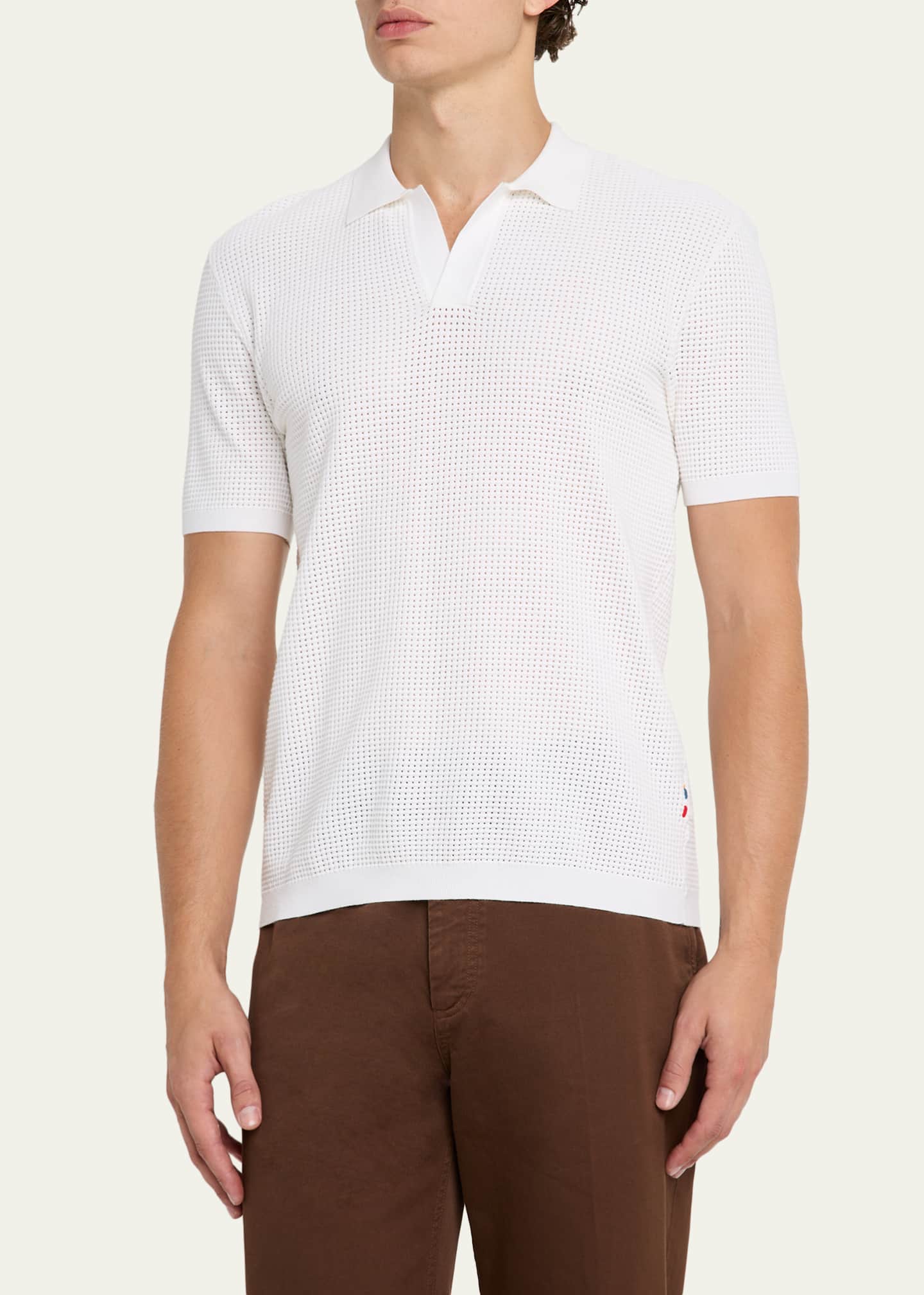 Orlebar Brown Men's Roddy Mesh Stitch Polo Shirt - Bergdorf Goodman