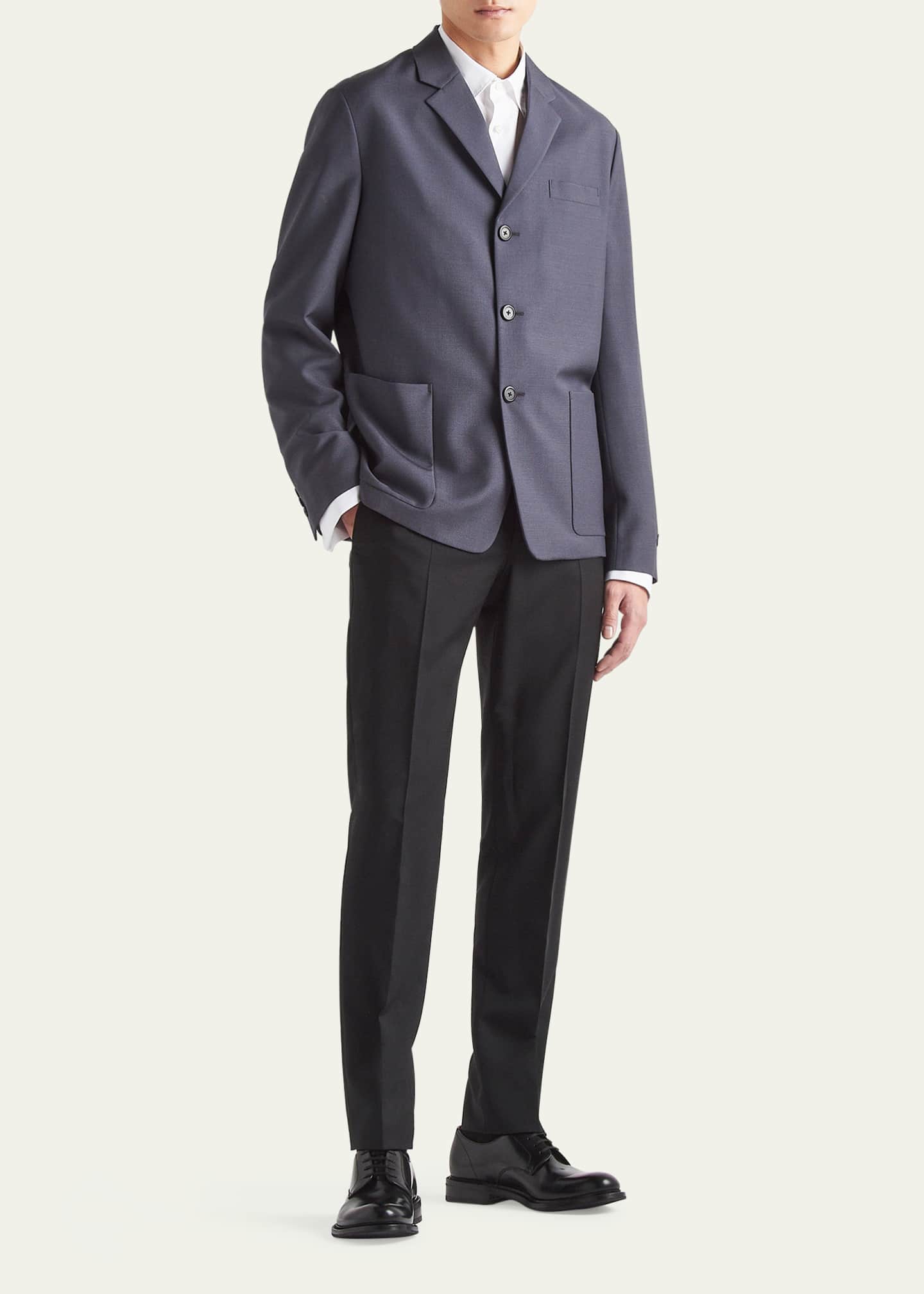 Prada Men's Mohair 3-Button Blazer - Bergdorf Goodman
