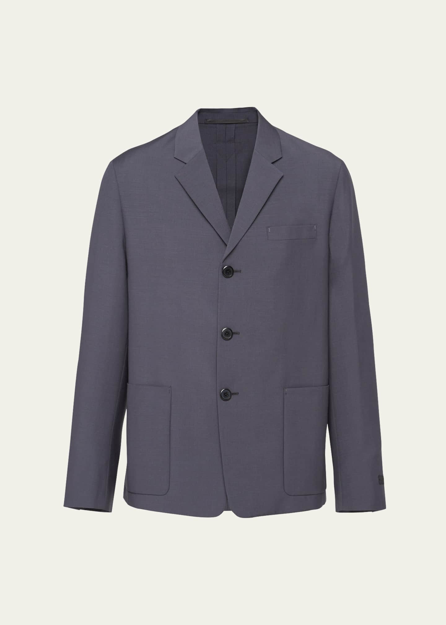 Prada Men's Mohair 3-Button Blazer - Bergdorf Goodman