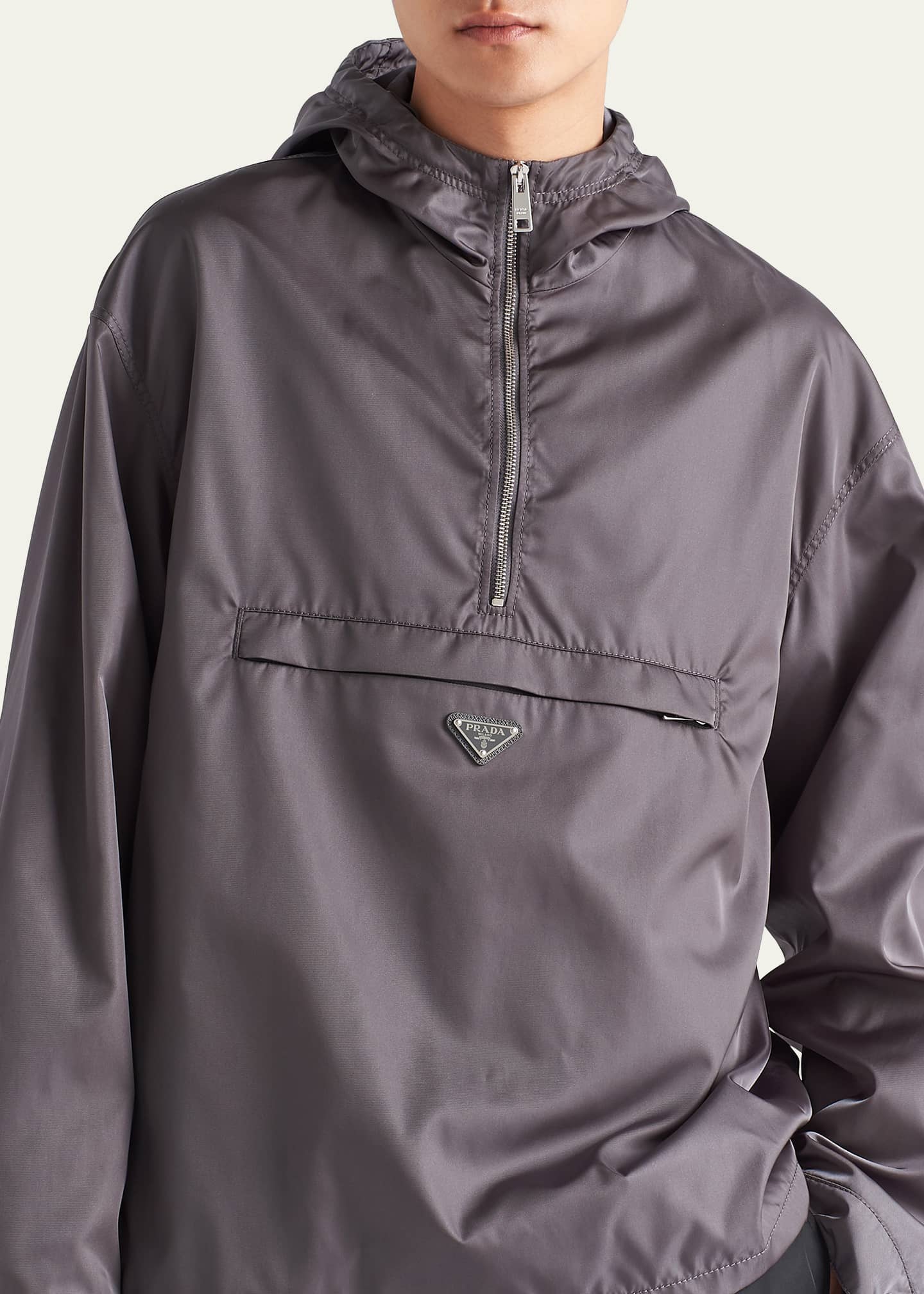 Prada Men's Re-Nylon Pullover Anorak - Bergdorf Goodman