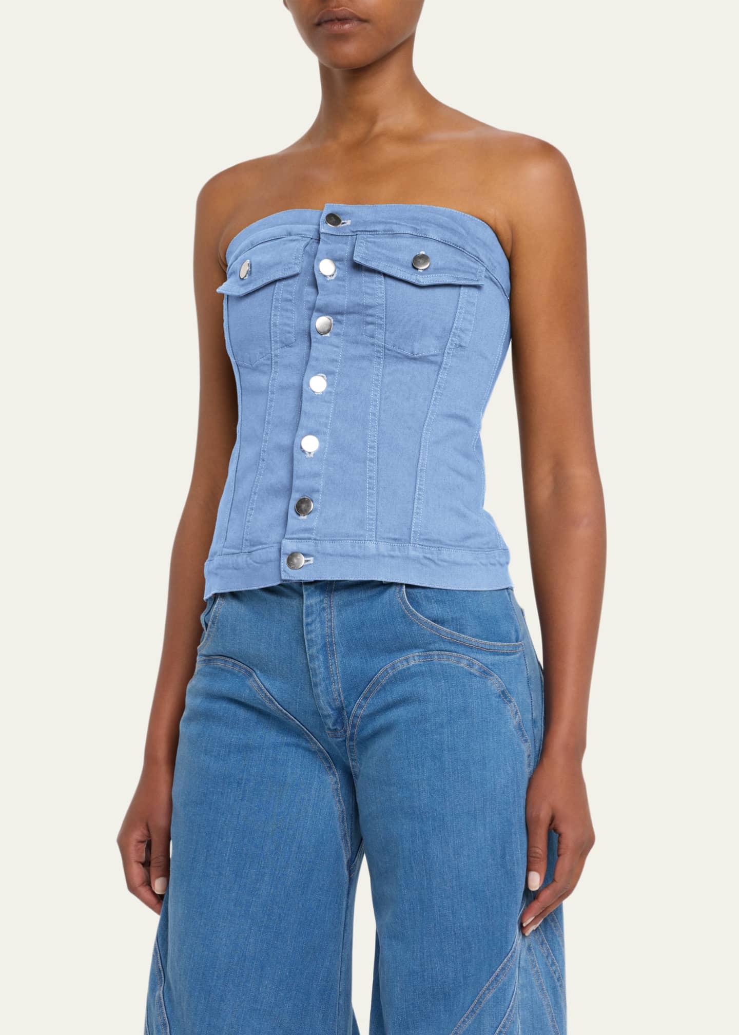 Act No1 Strapless Denim Top - Bergdorf Goodman