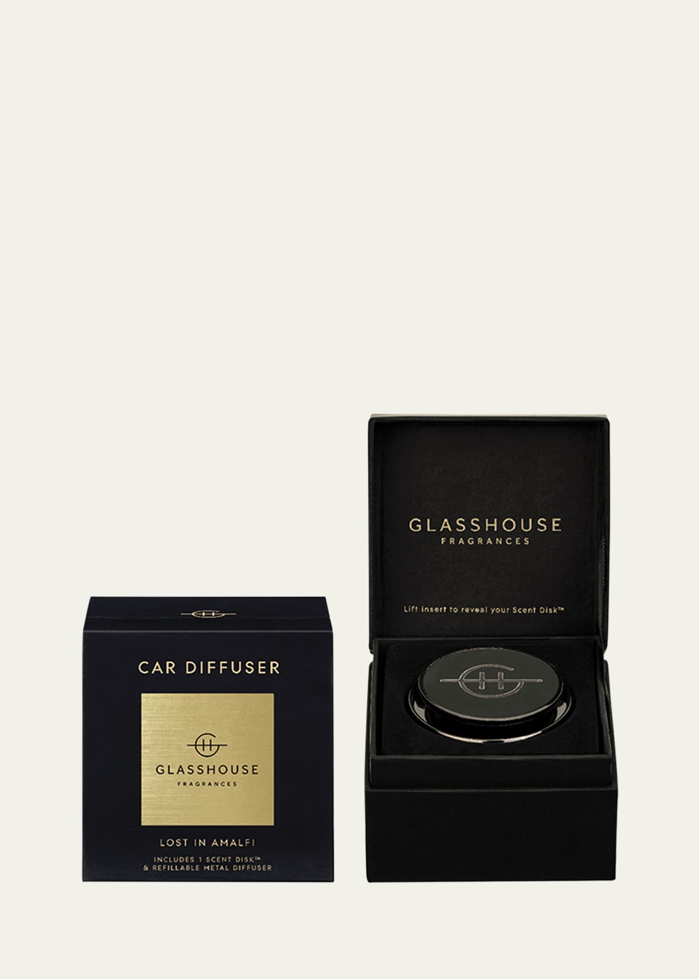 GLASSHOUSE FRAGRANCES Black Car Diffuser with Lost in Amalfi ...
