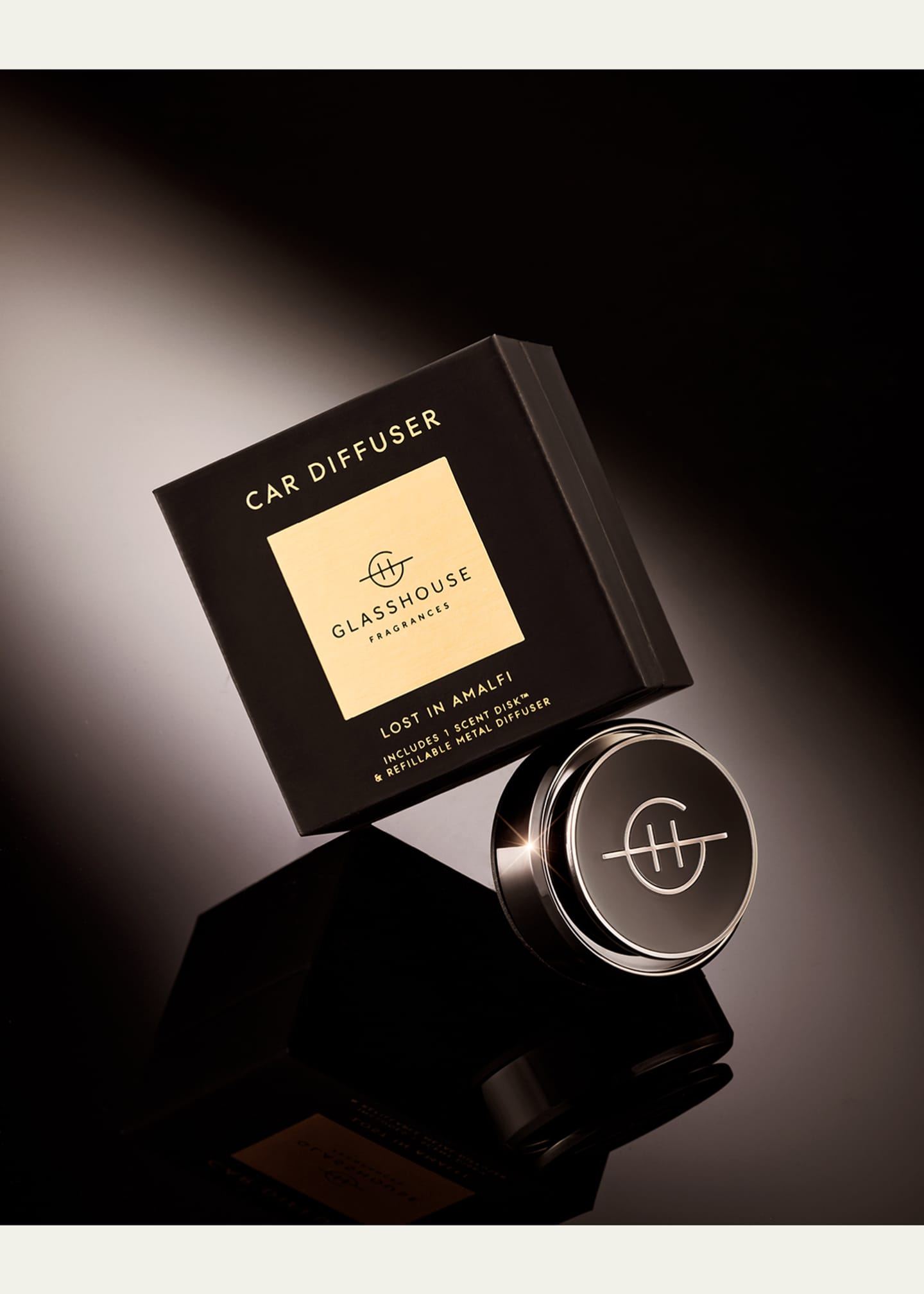 GLASSHOUSE FRAGRANCES Black Car Diffuser with Lost in Amalfi ...