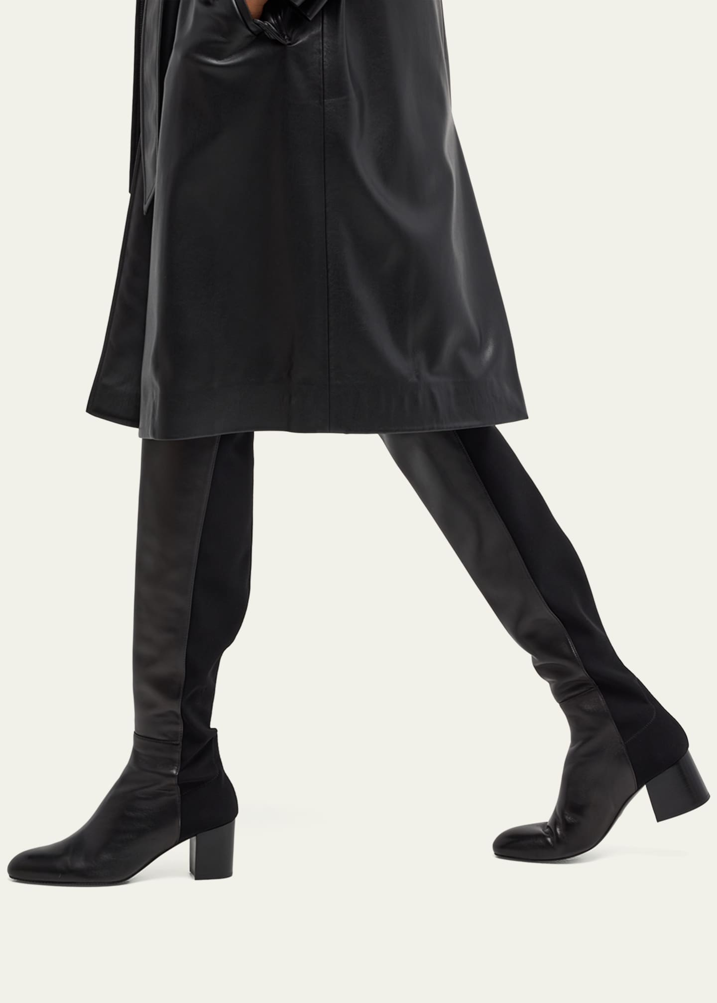 Stuart Weitzman Stretch Leather Over-The-Knee Boots - Bergdorf Goodman