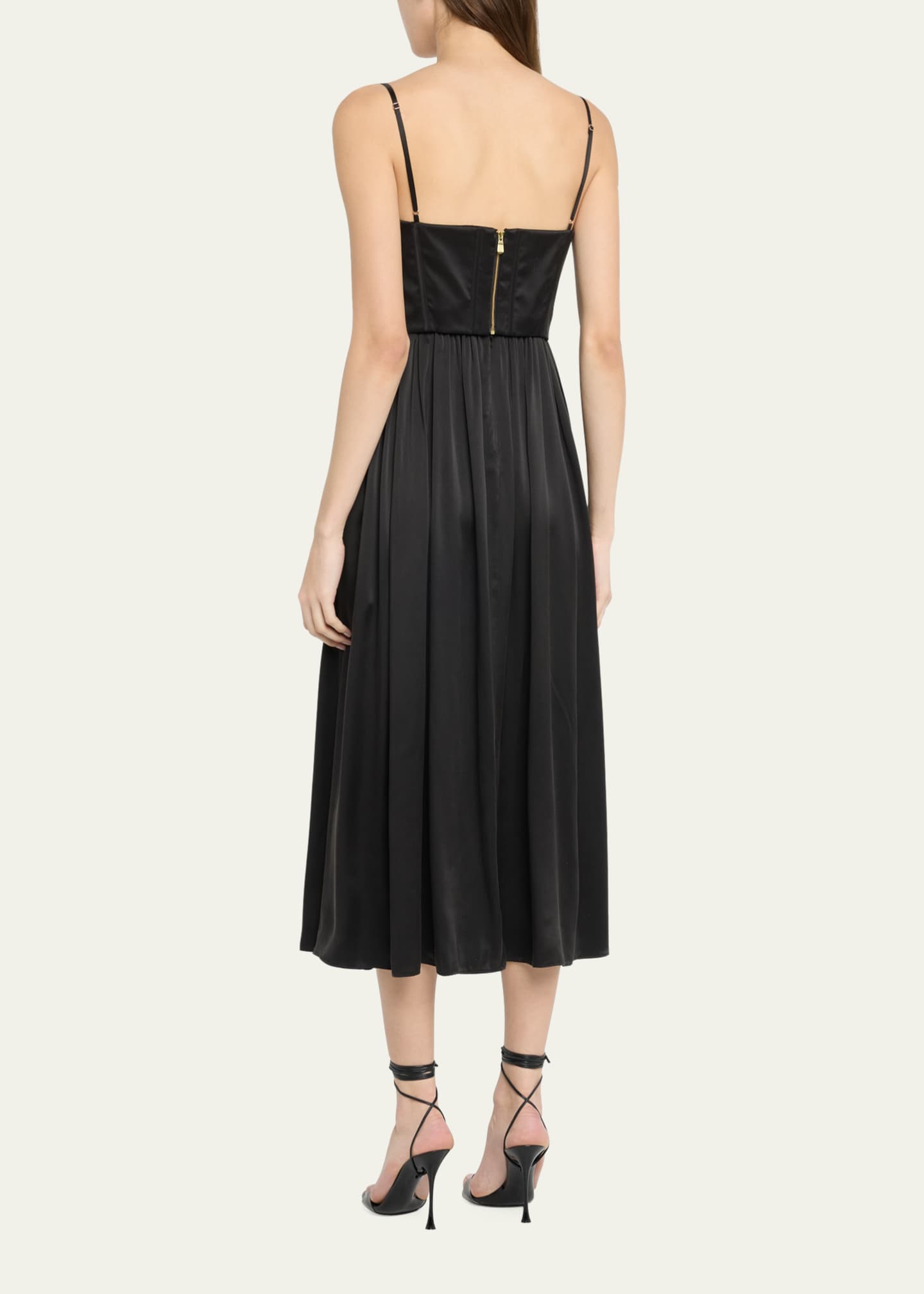 Zimmermann Silk Sleeveless Corset Midi Dress Bergdorf Goodman