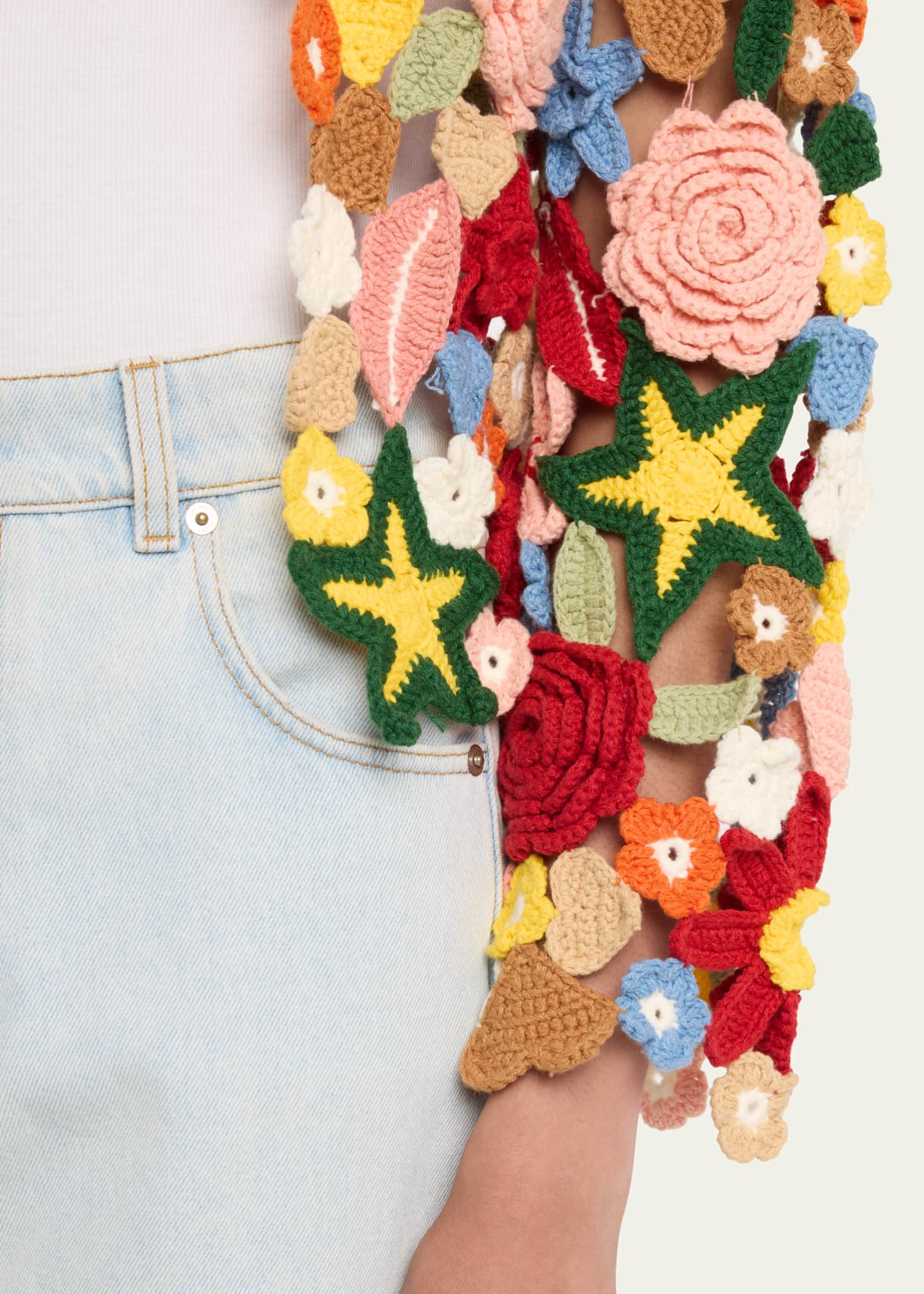 Alice + Olivia Fawn Crochet-Knit Collage Cardigan - Bergdorf Goodman