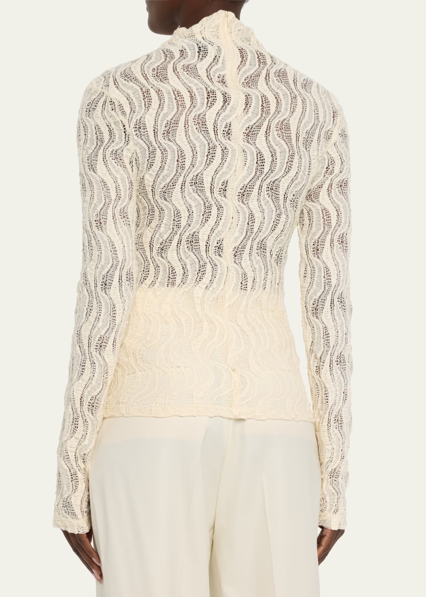Rohe Lace Turtleneck Top - Bergdorf Goodman