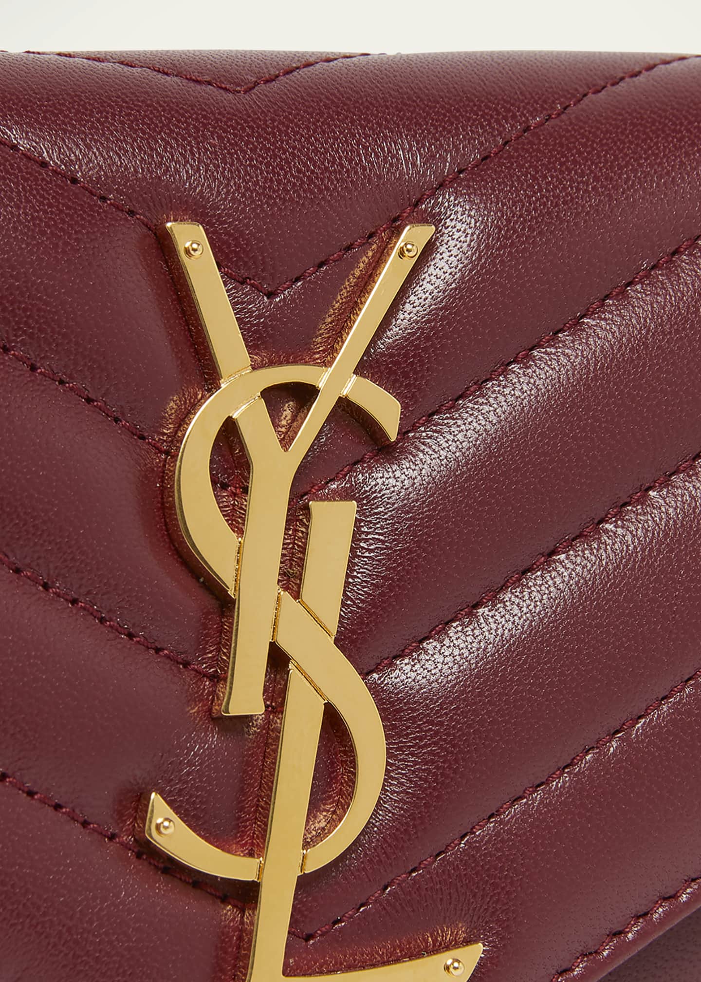 Saint Laurent YSL Monogram Large Envelope Flap Wallet in Smooth Leather ...