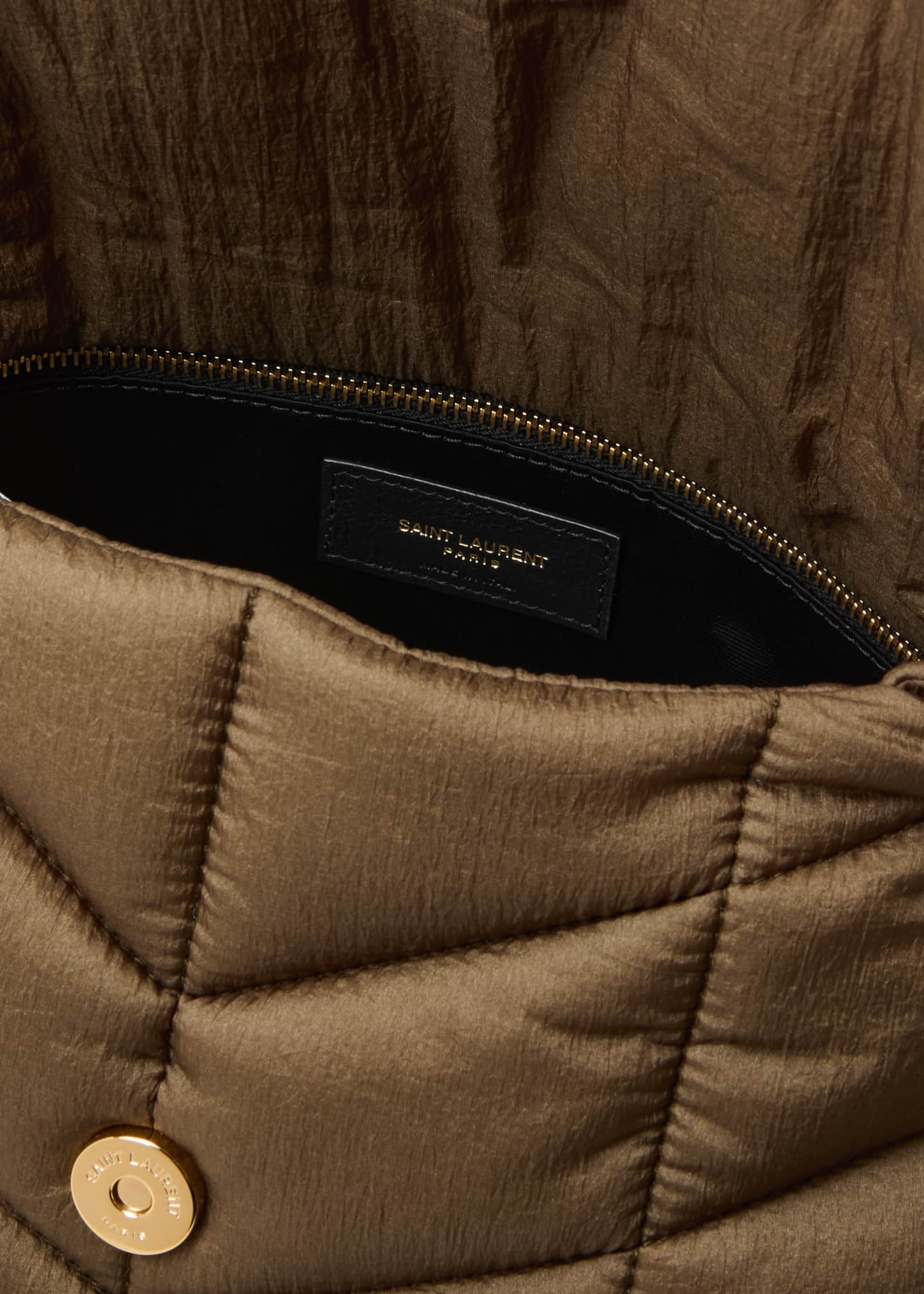 Saint Laurent Lou Puffer Small YSL Shoulder Bag in Quilted Nylon ...