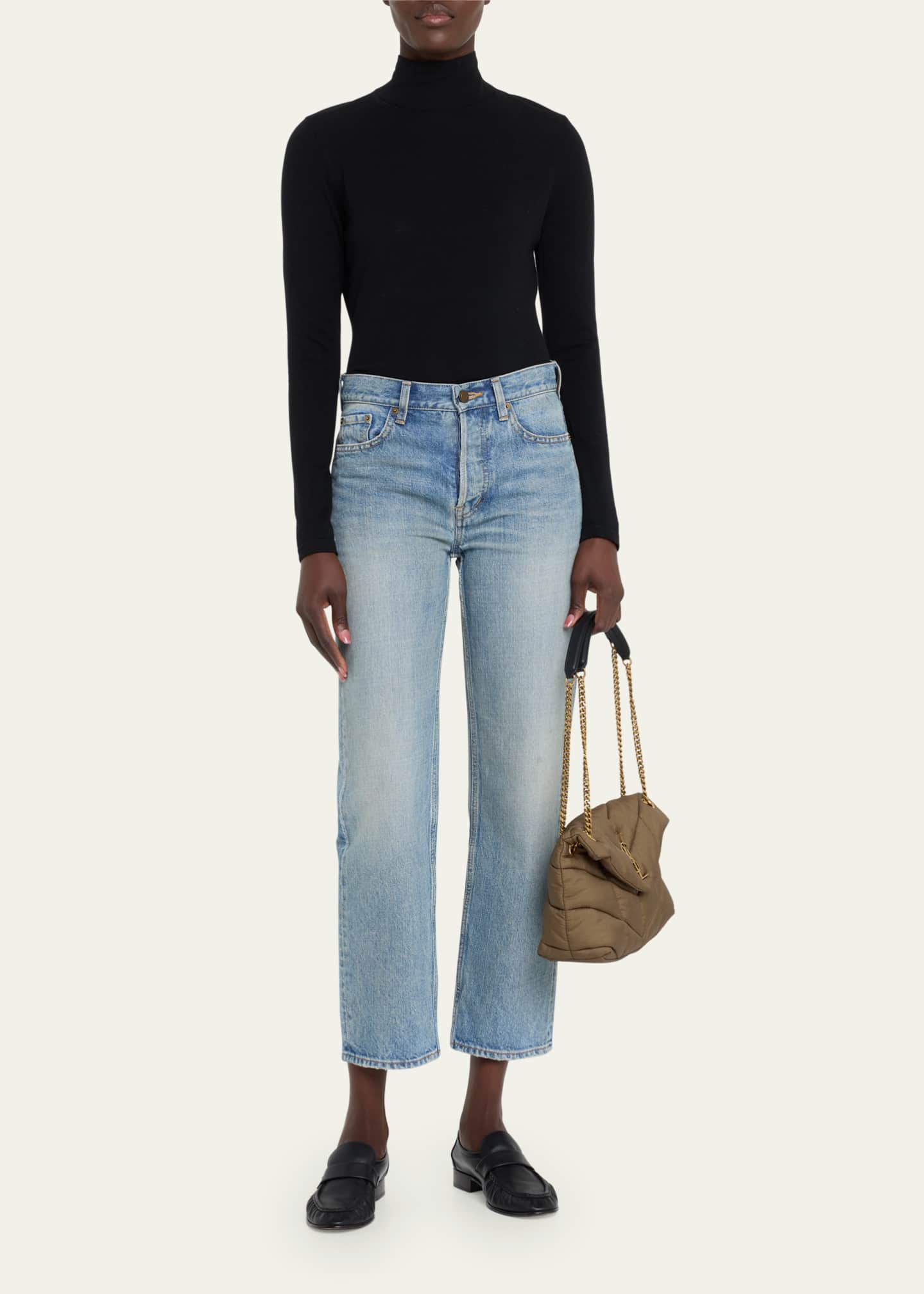 Saint Laurent Lou Puffer Small YSL Shoulder Bag in Quilted Nylon ...