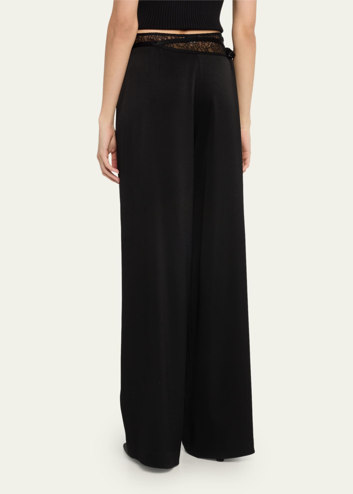 Jason Wu Straight-Leg Lace-Trim Pants - Bergdorf Goodman