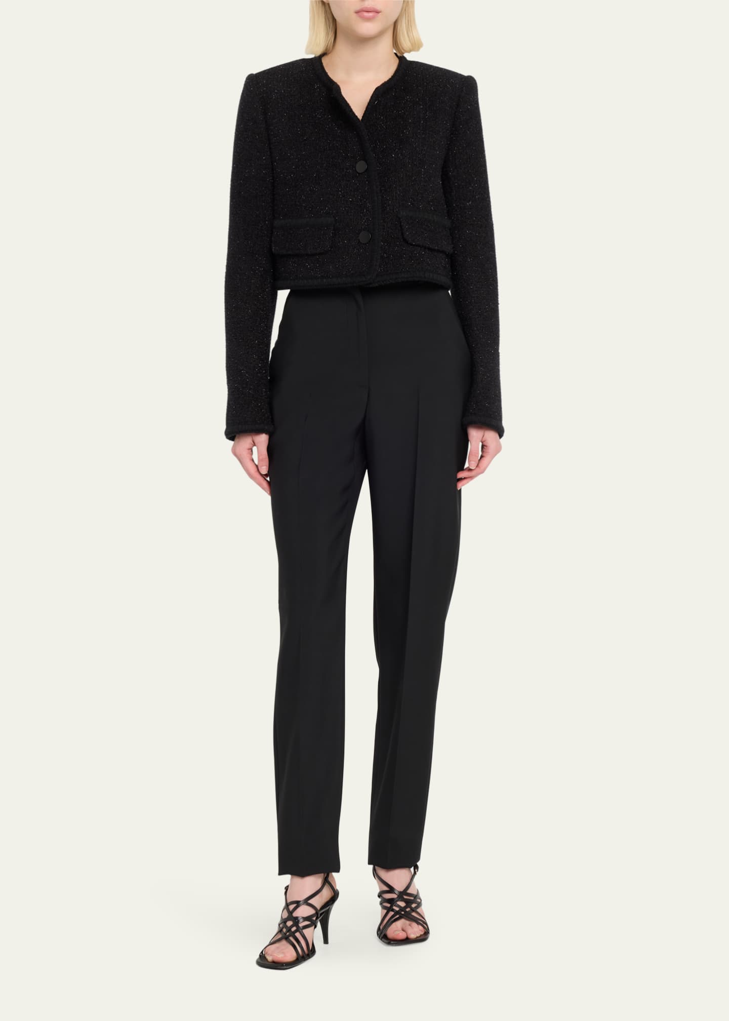Jason Wu Cropped Sparkle Tweed Jacket - Bergdorf Goodman
