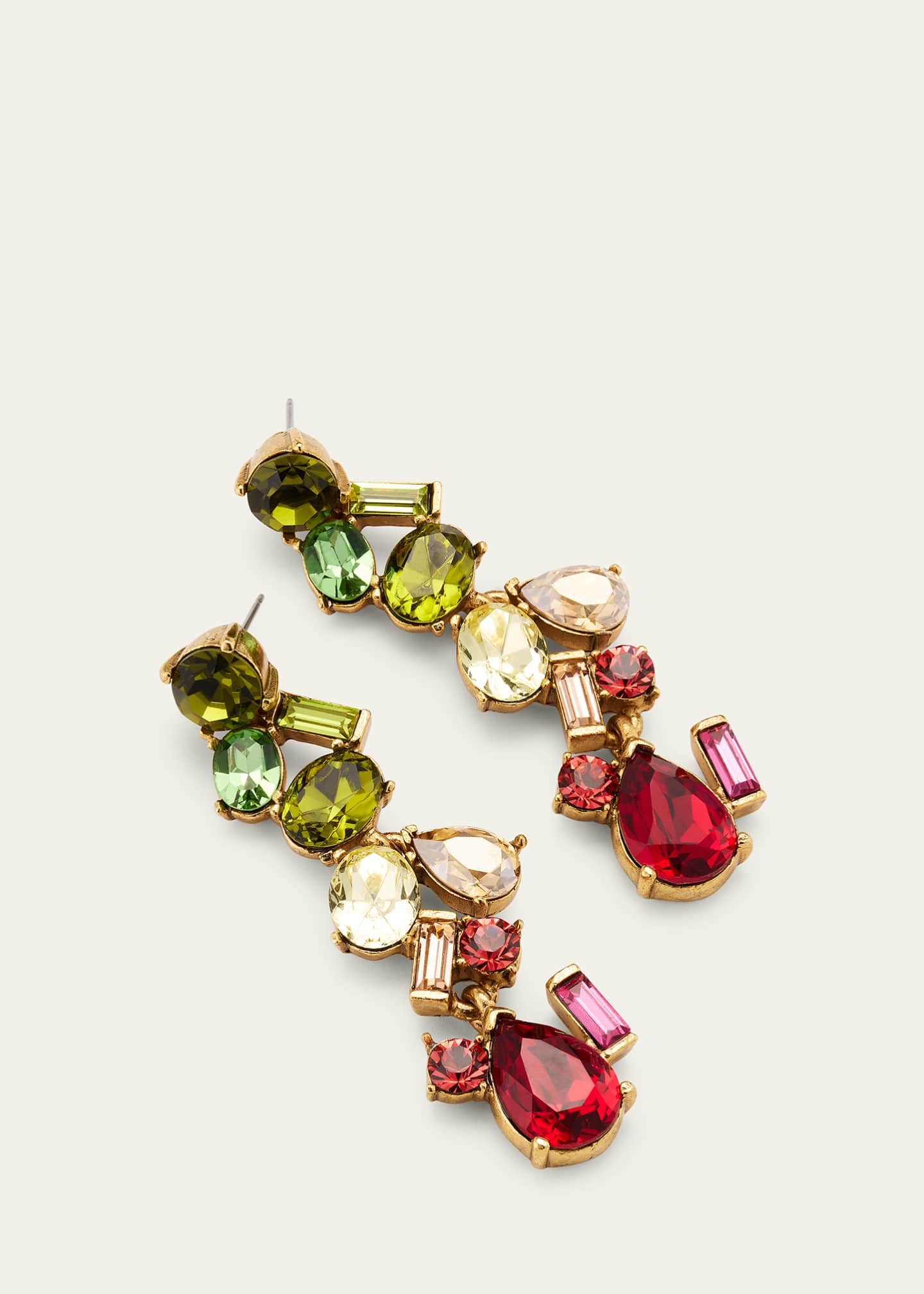 Oscar de la Renta Jumble Crystal Drop Earrings - Bergdorf Goodman