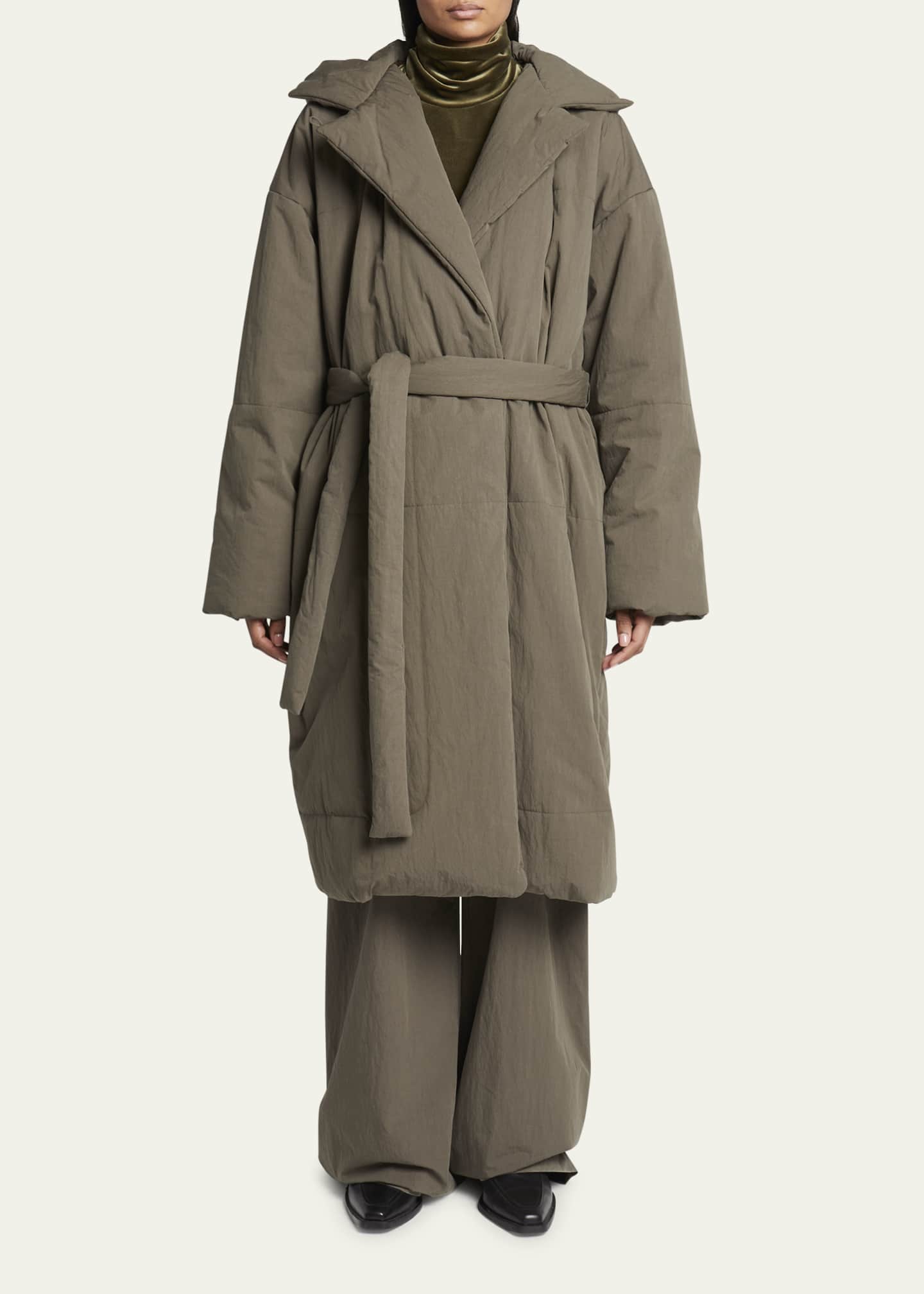 Proenza Schouler White Label Technical Suiting Oversized Wrap Coat ...