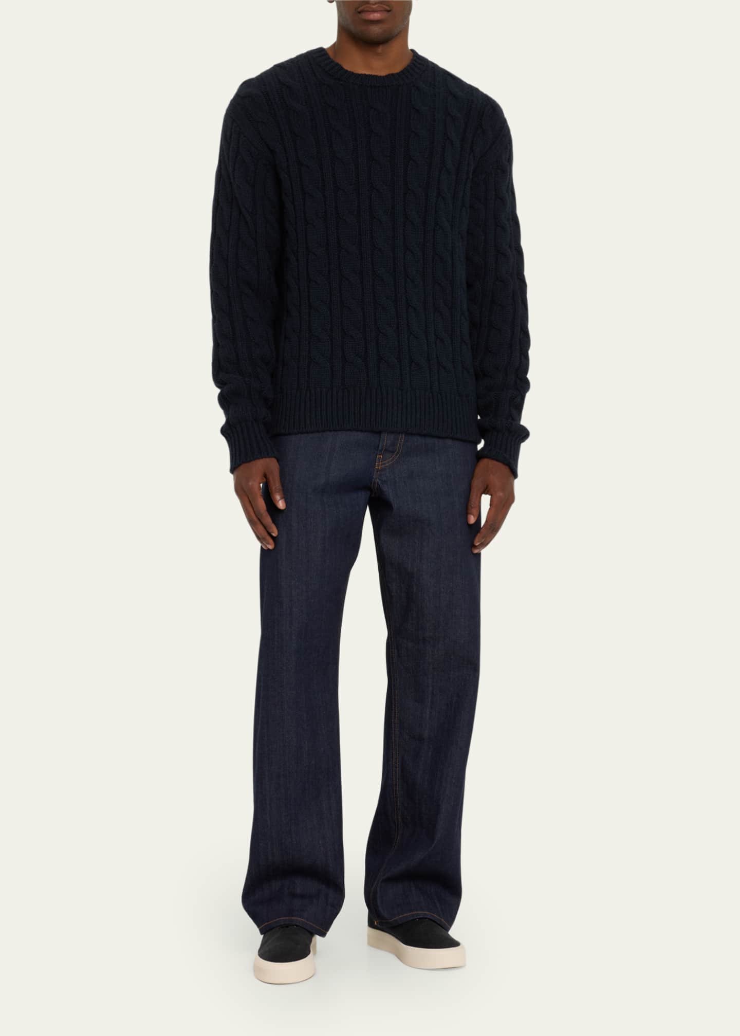 THE ROW Men's Ross Topstitch Jeans - Bergdorf Goodman
