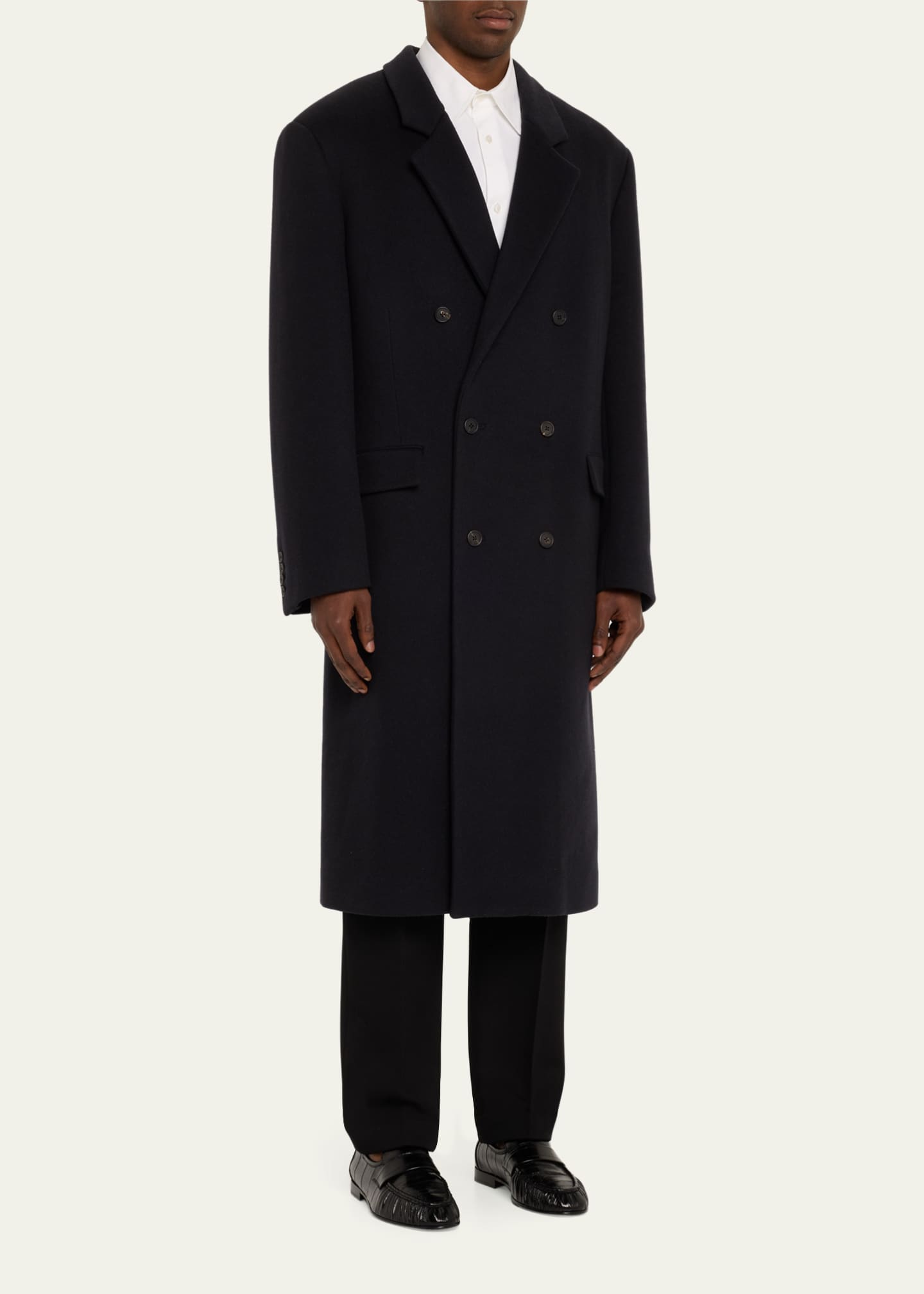 THE ROW Men's Anders Cashmere-Silk Overcoat - Bergdorf Goodman