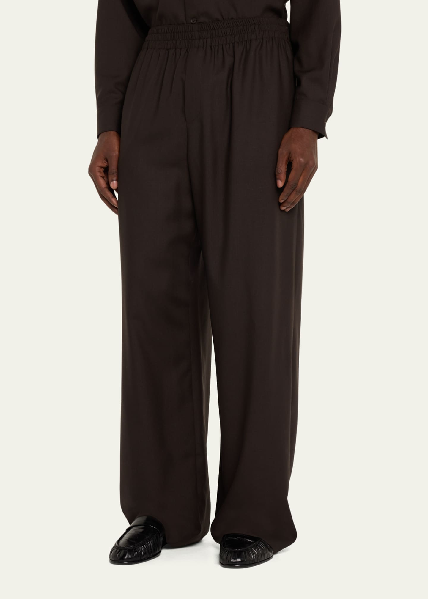 THE ROW Men's Davide Loose Cashmere Pull-On Pants - Bergdorf Goodman