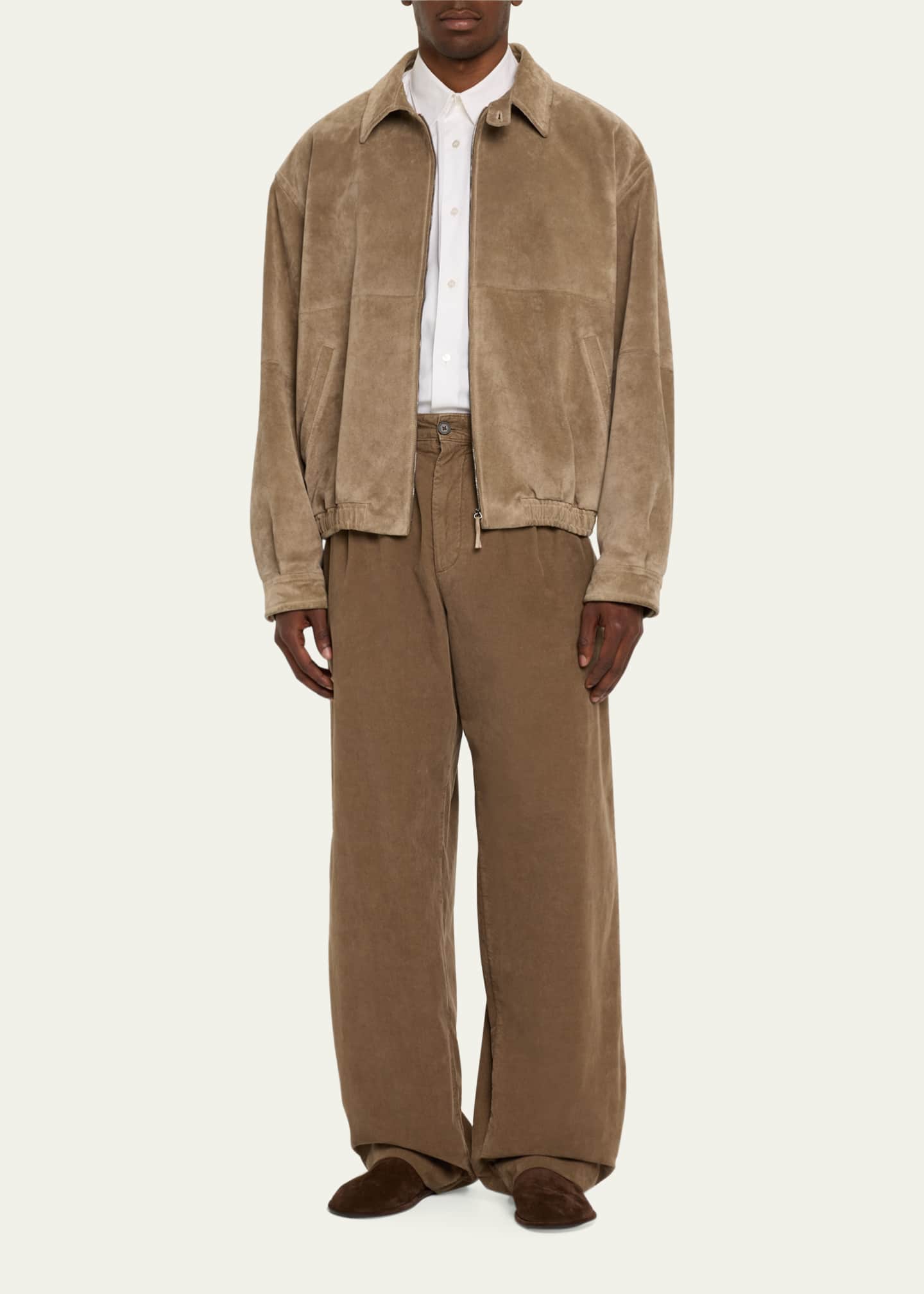 THE ROW Men's Ronan Suede Blouson Jacket - Bergdorf Goodman