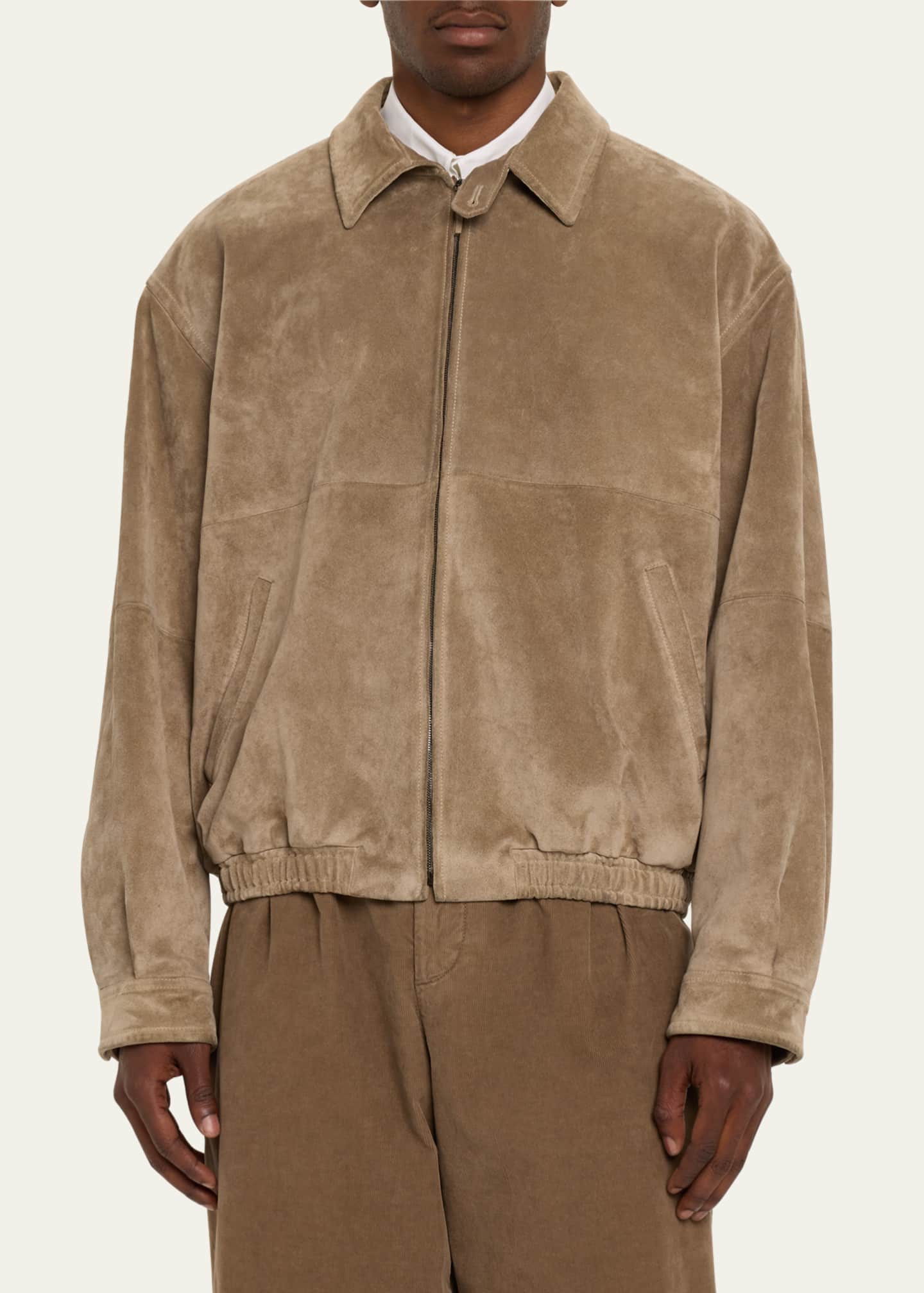 THE ROW Men's Ronan Suede Blouson Jacket - Bergdorf Goodman