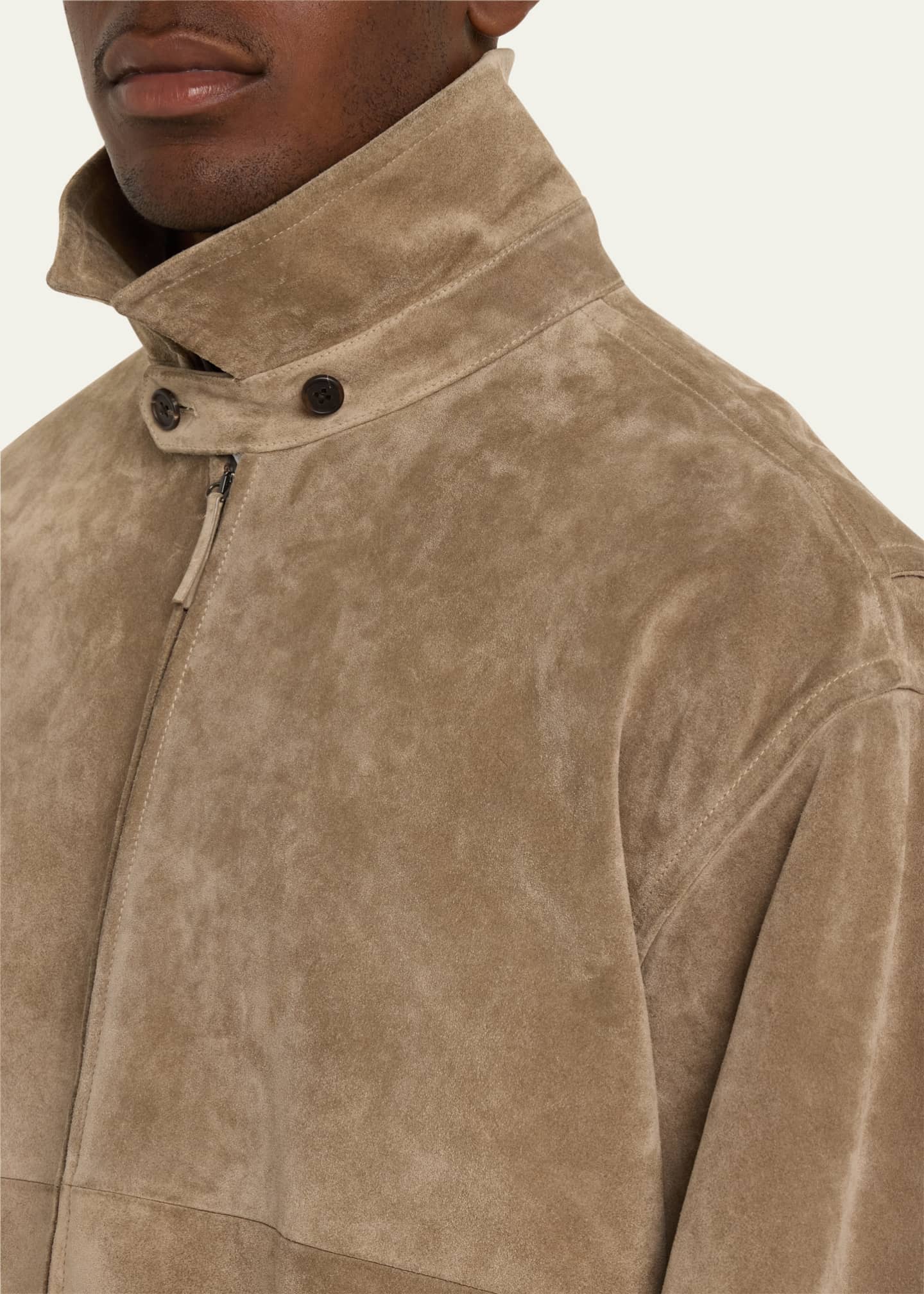 THE ROW Men's Ronan Suede Blouson Jacket - Bergdorf Goodman