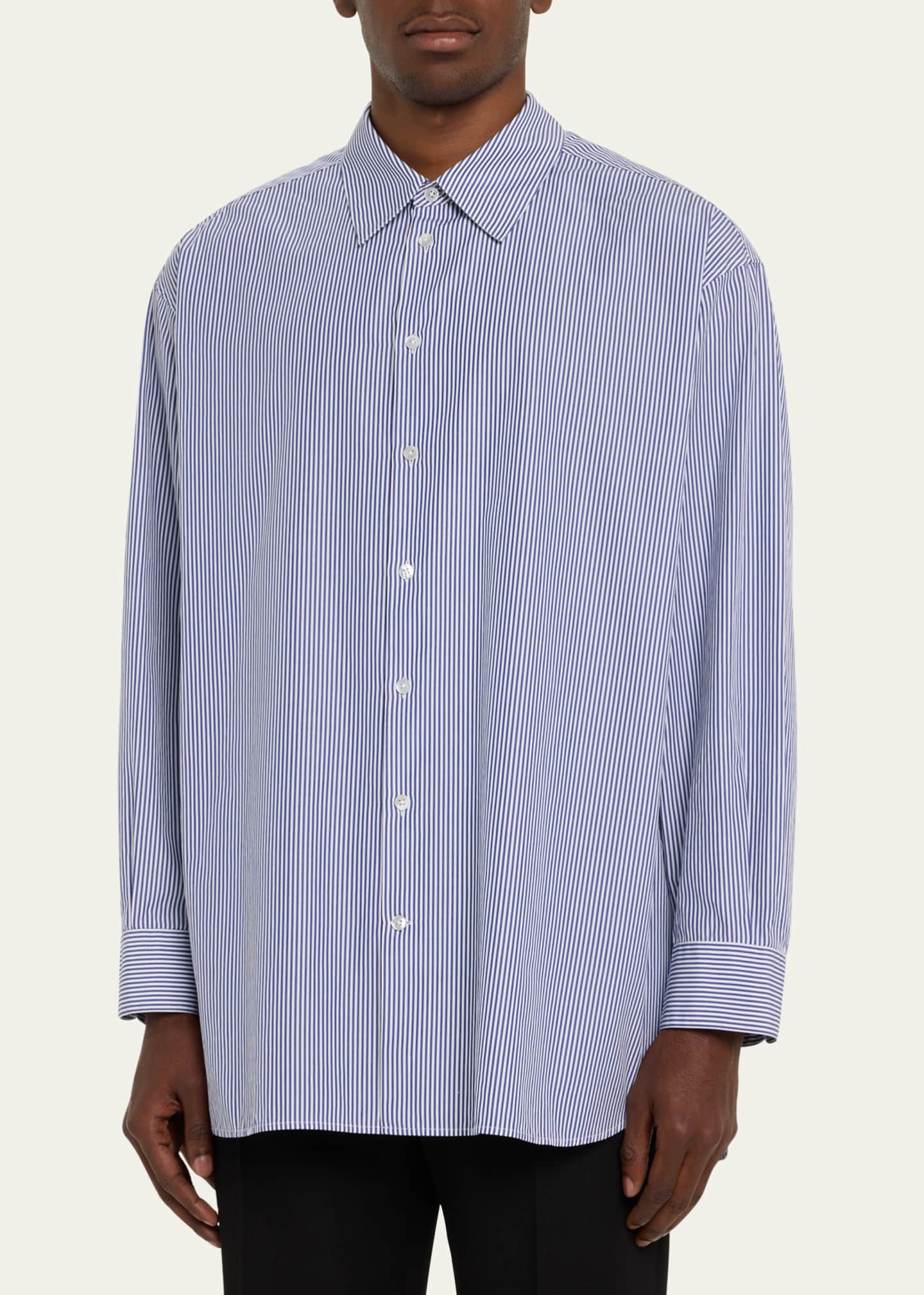 THE ROW Men's Lukre Striped Sport Shirt - Bergdorf Goodman