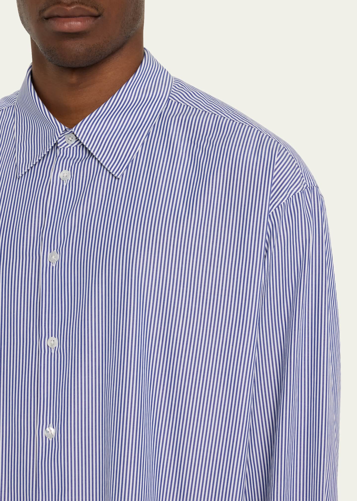 THE ROW Men's Lukre Striped Sport Shirt - Bergdorf Goodman