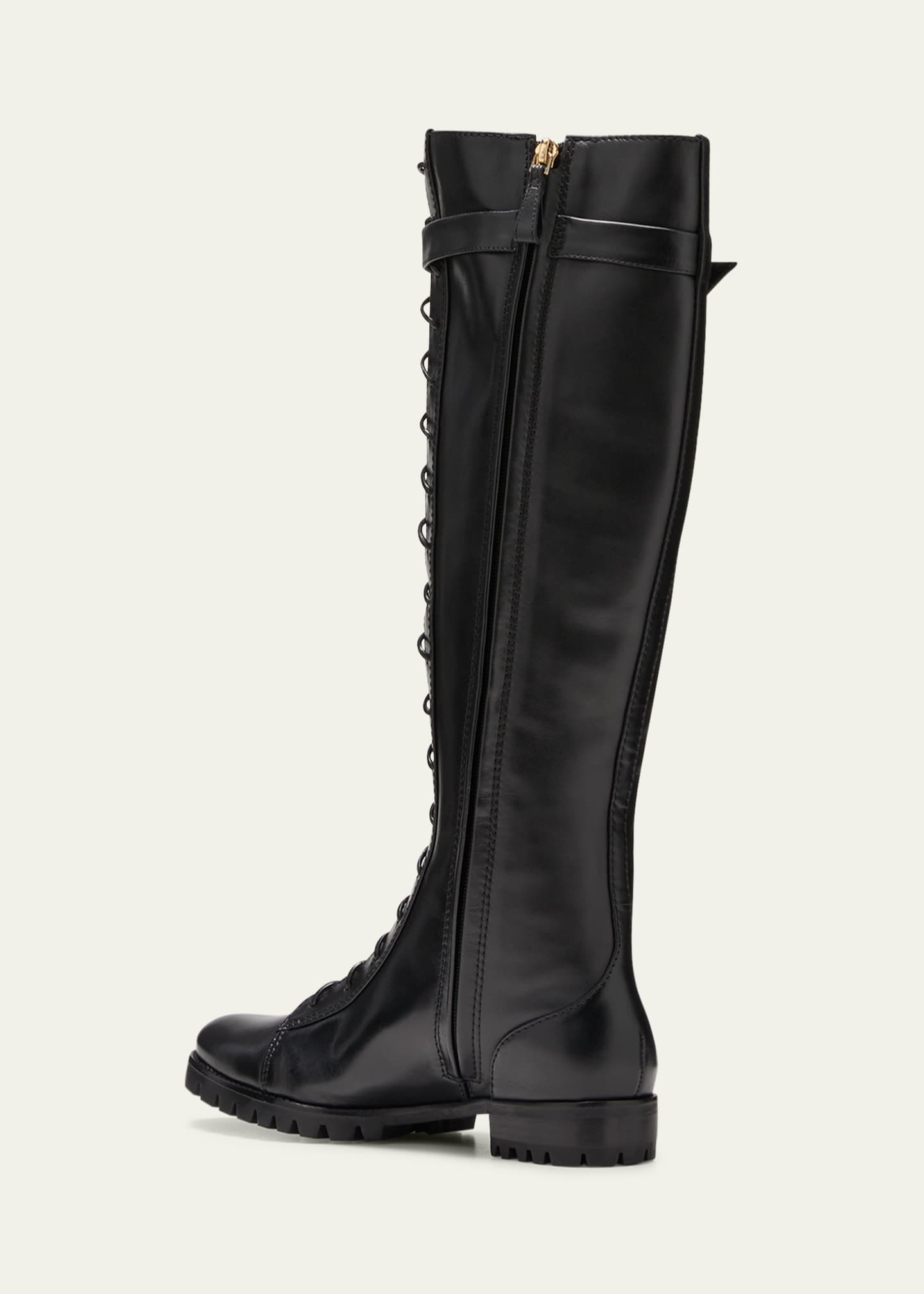 Alexandre Birman Evelyn Knee-High Leather Combat Boots - Bergdorf Goodman