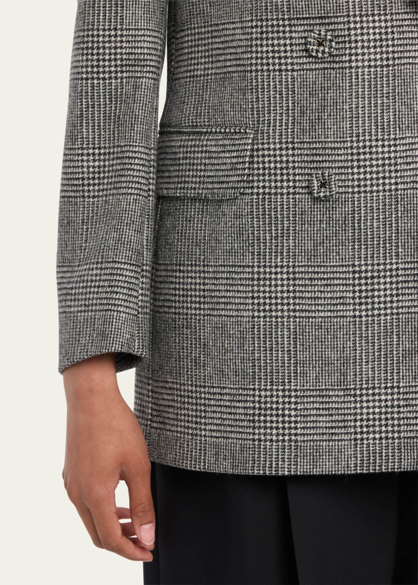 Officine Generale Sandra Tailored Wool Prince-of-Wales Jacket ...