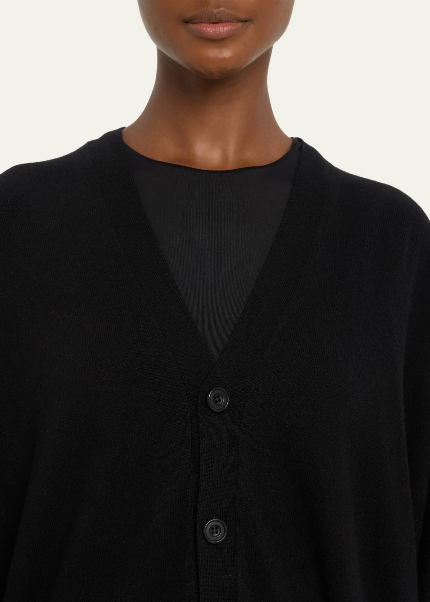 Eskandar Wide V-Neck Button Cardigan (Long Plus Length) - Bergdorf Goodman
