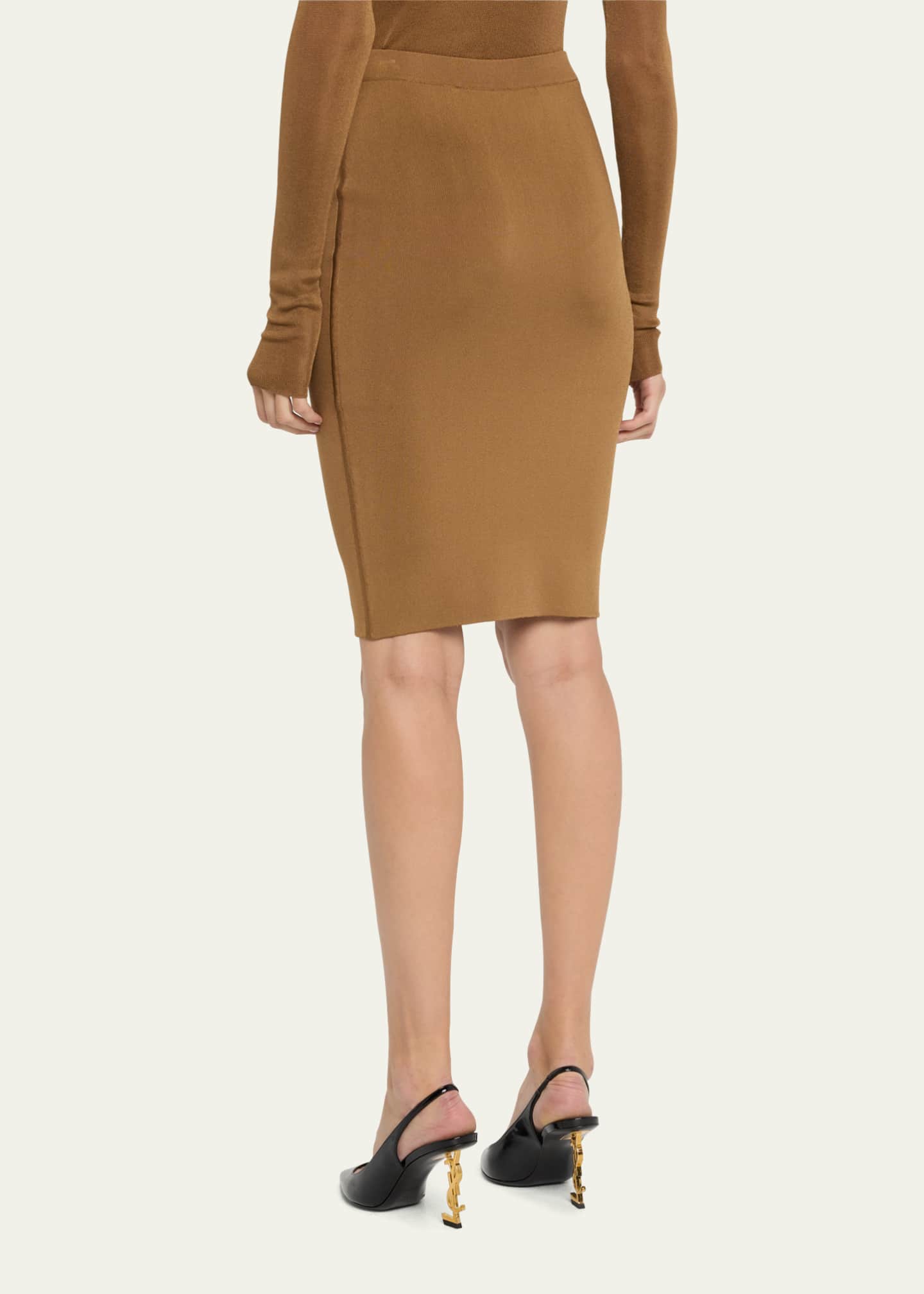 Saint Laurent Pencil Midi Skirt - Bergdorf Goodman