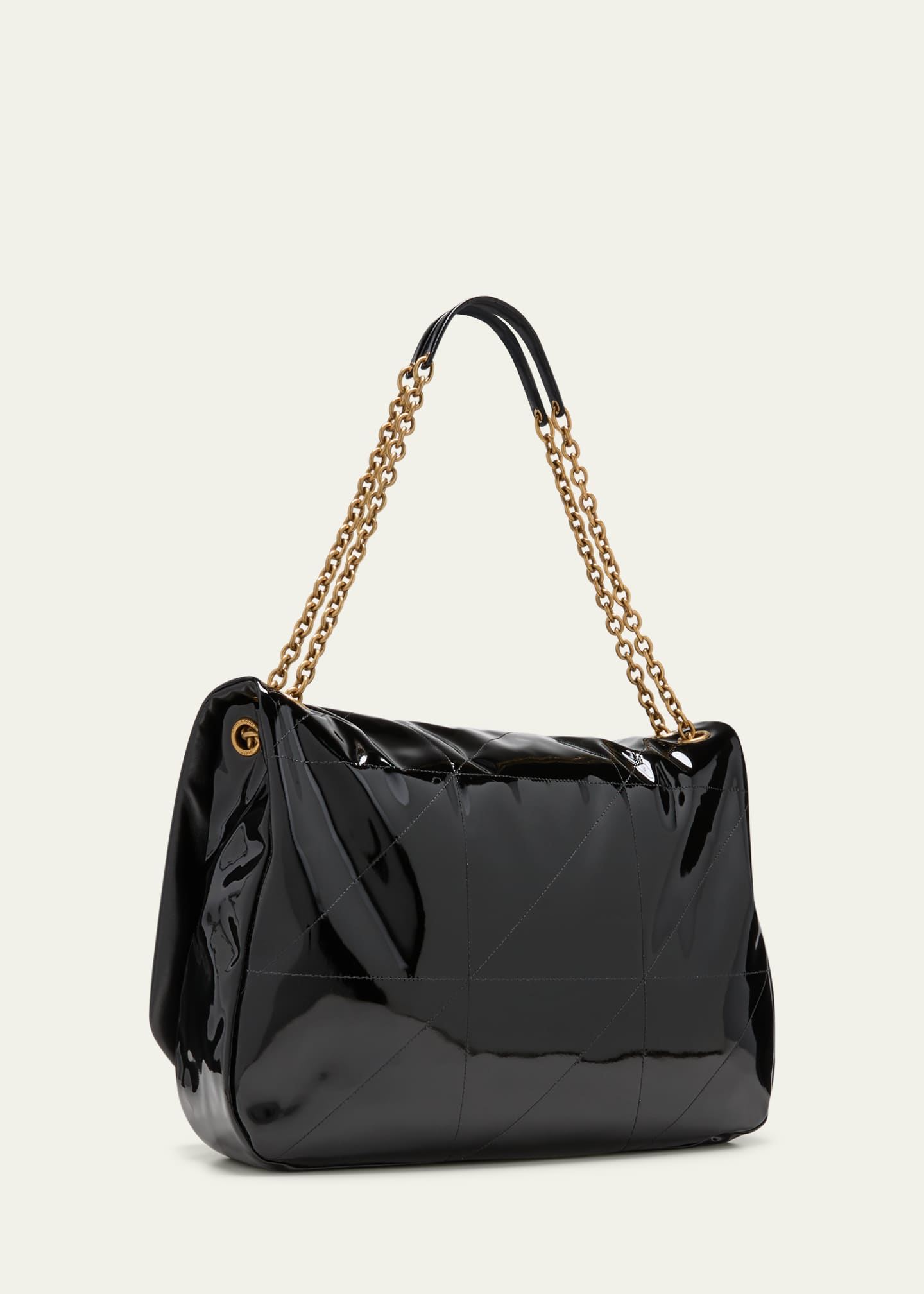 Saint Laurent Jamie Maxi YSL Patent Patchwork Shoulder Bag - Bergdorf ...