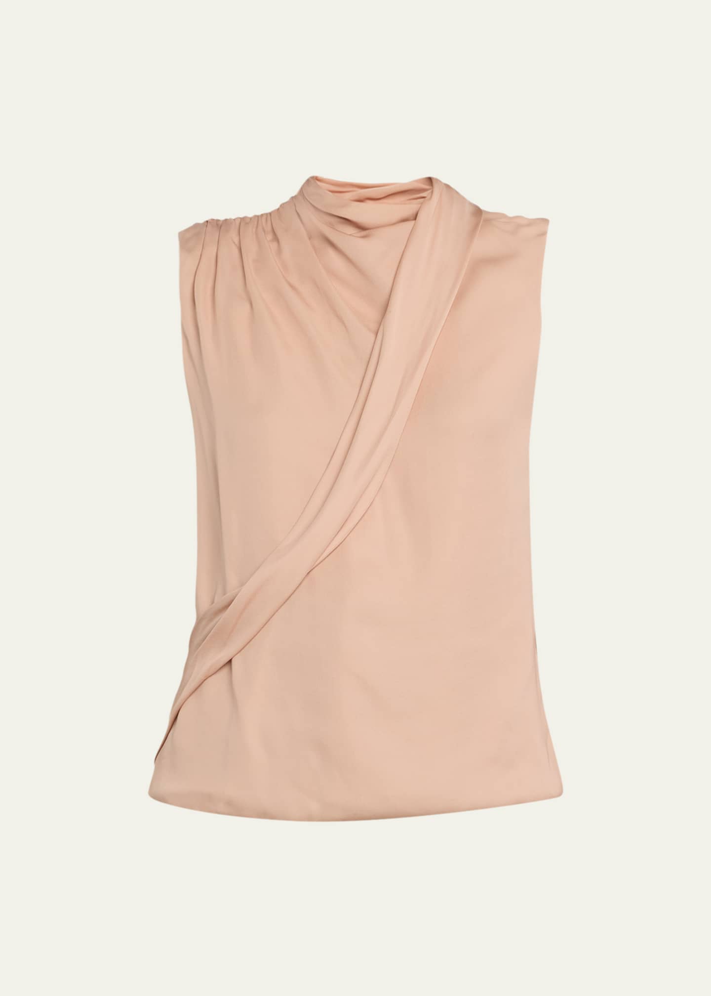 Giorgio Armani Silk Cross-Front Blouse - Bergdorf Goodman